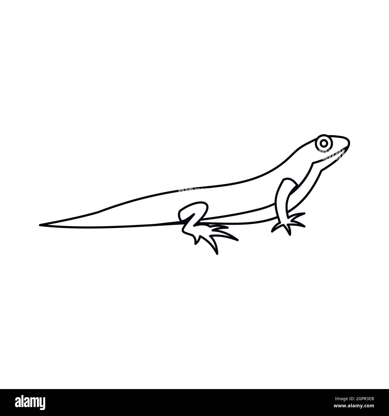 Lizard icon, outline style Stock Vector Image & Art - Alamy