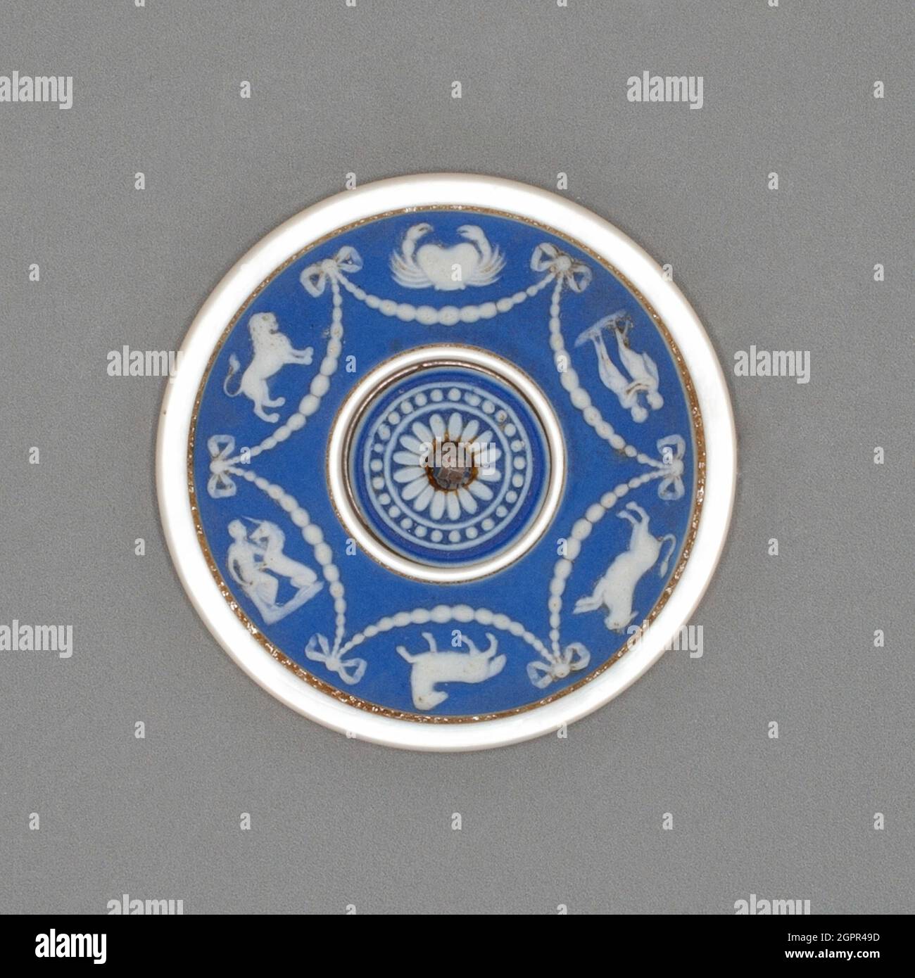Button with Signs of the Zodiac, Burslem, Late 18th century Stock Photo ...