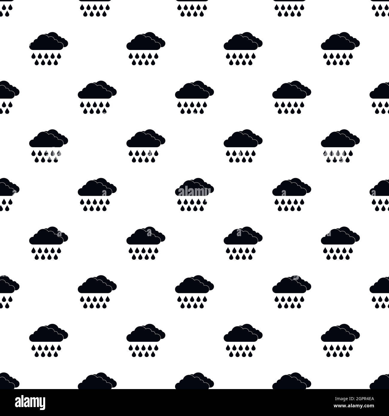 Clouds and rain pattern, simple style Stock Vector Image & Art - Alamy
