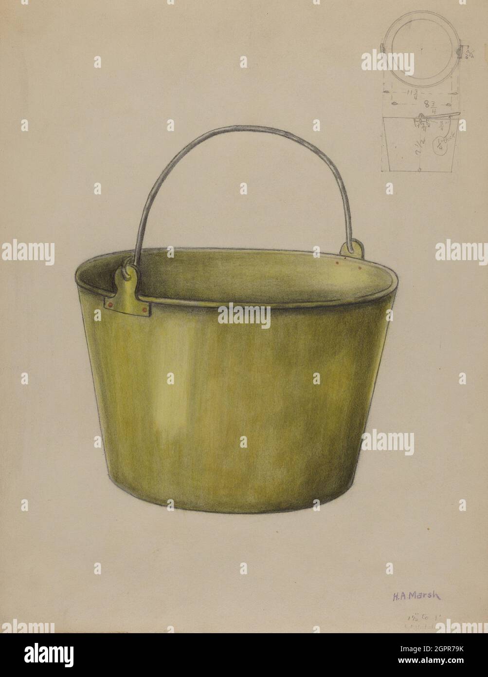 Fire Water Pail, c. 1936 Stock Photo - Alamy