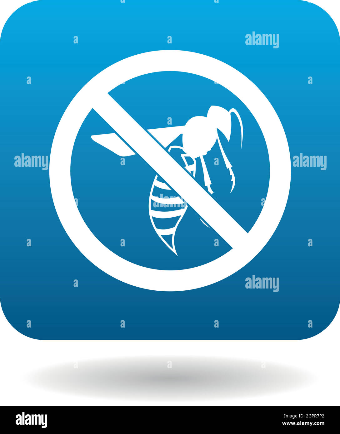 No bee sign icon, simple style Stock Vector Image & Art - Alamy