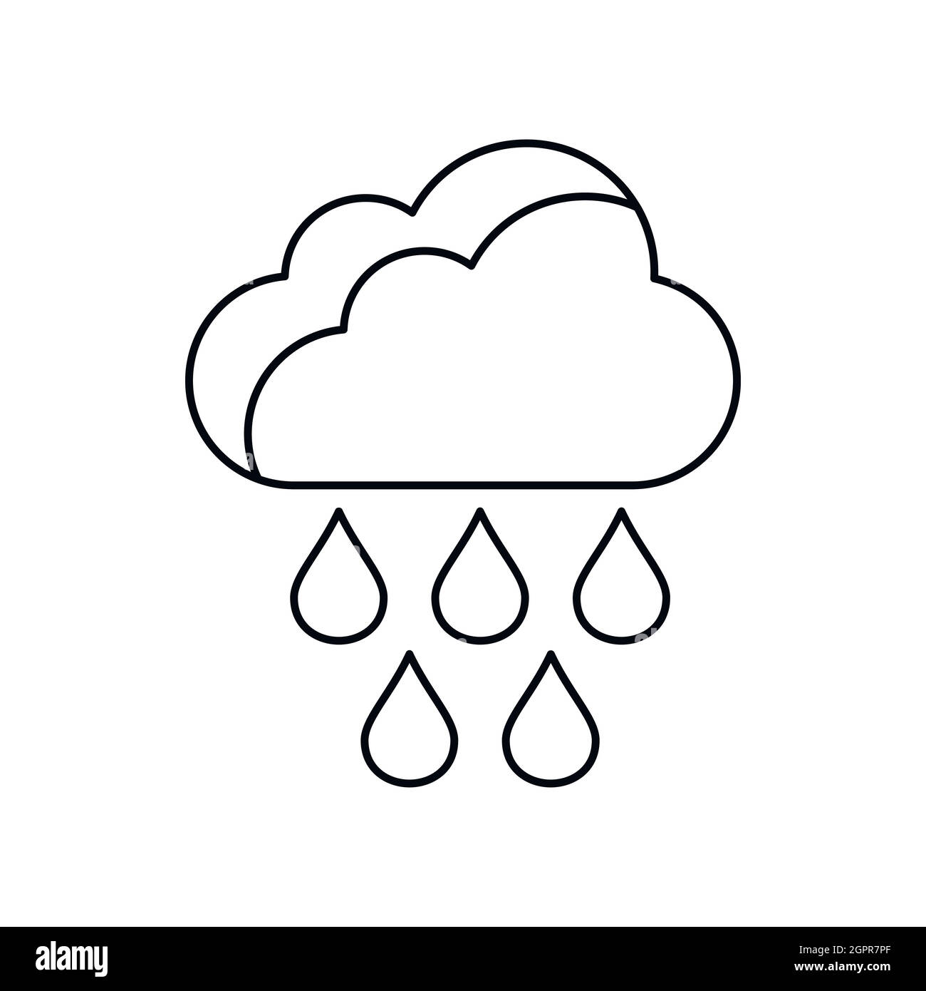 Raindrops Clipart Outline