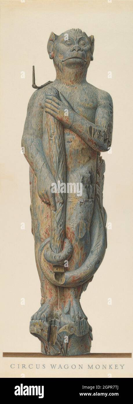 Circus Wagon Monkey, c. 1939 Stock Photo - Alamy