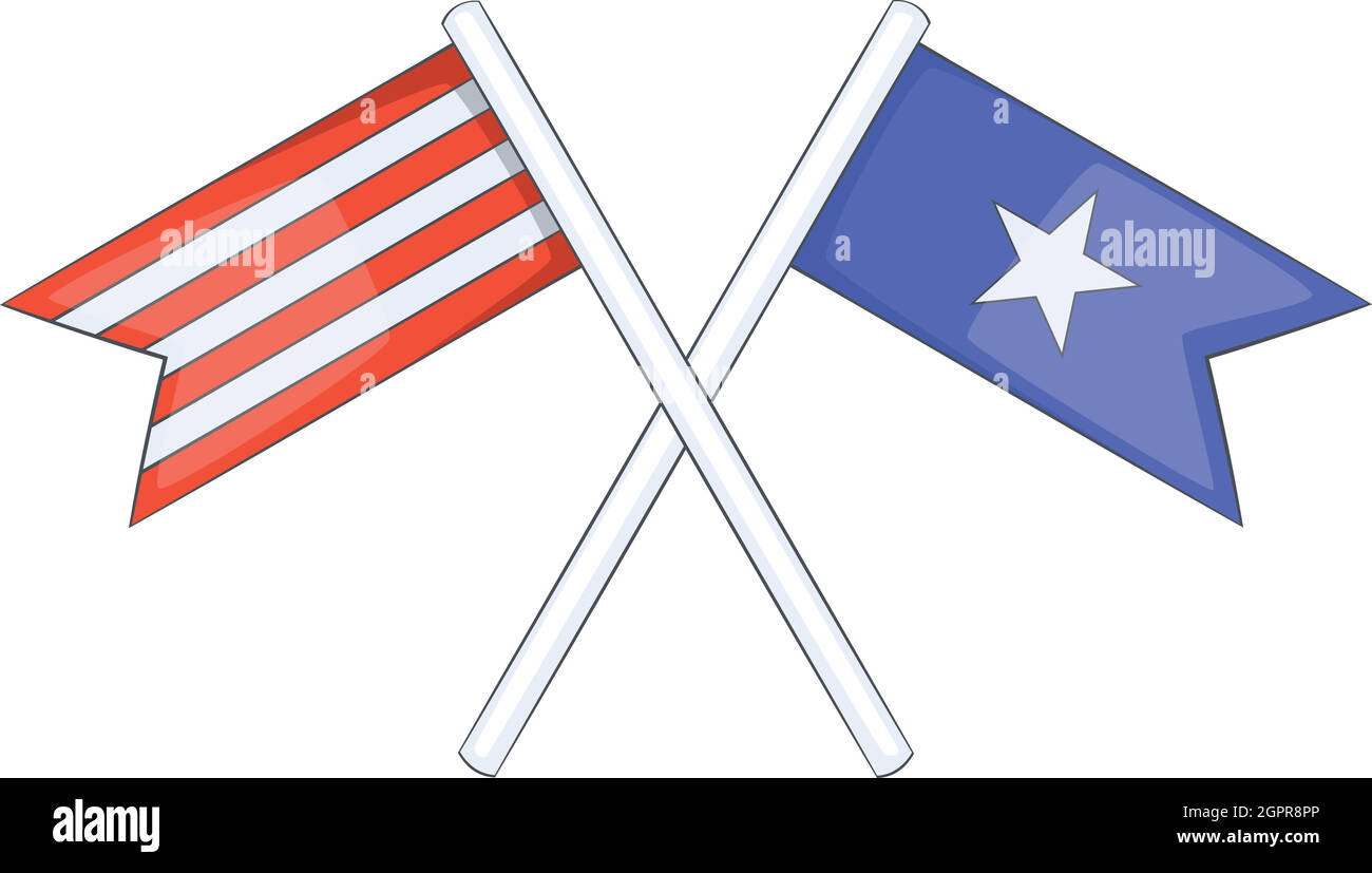 Independence day flags icon, cartoon style Stock Vector Image & Art - Alamy