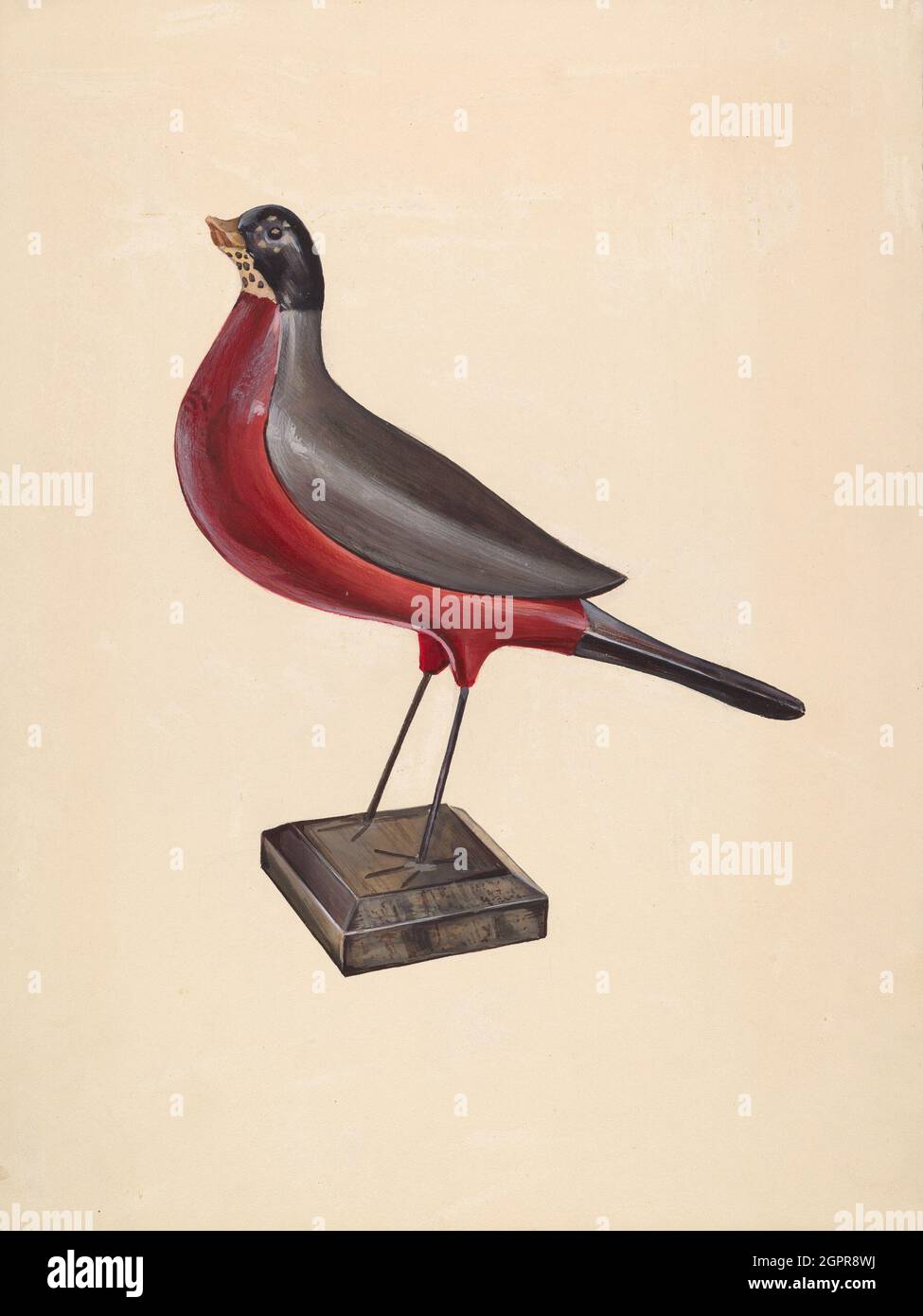 Carved Wood Robin, c. 1937 Stock Photo - Alamy
