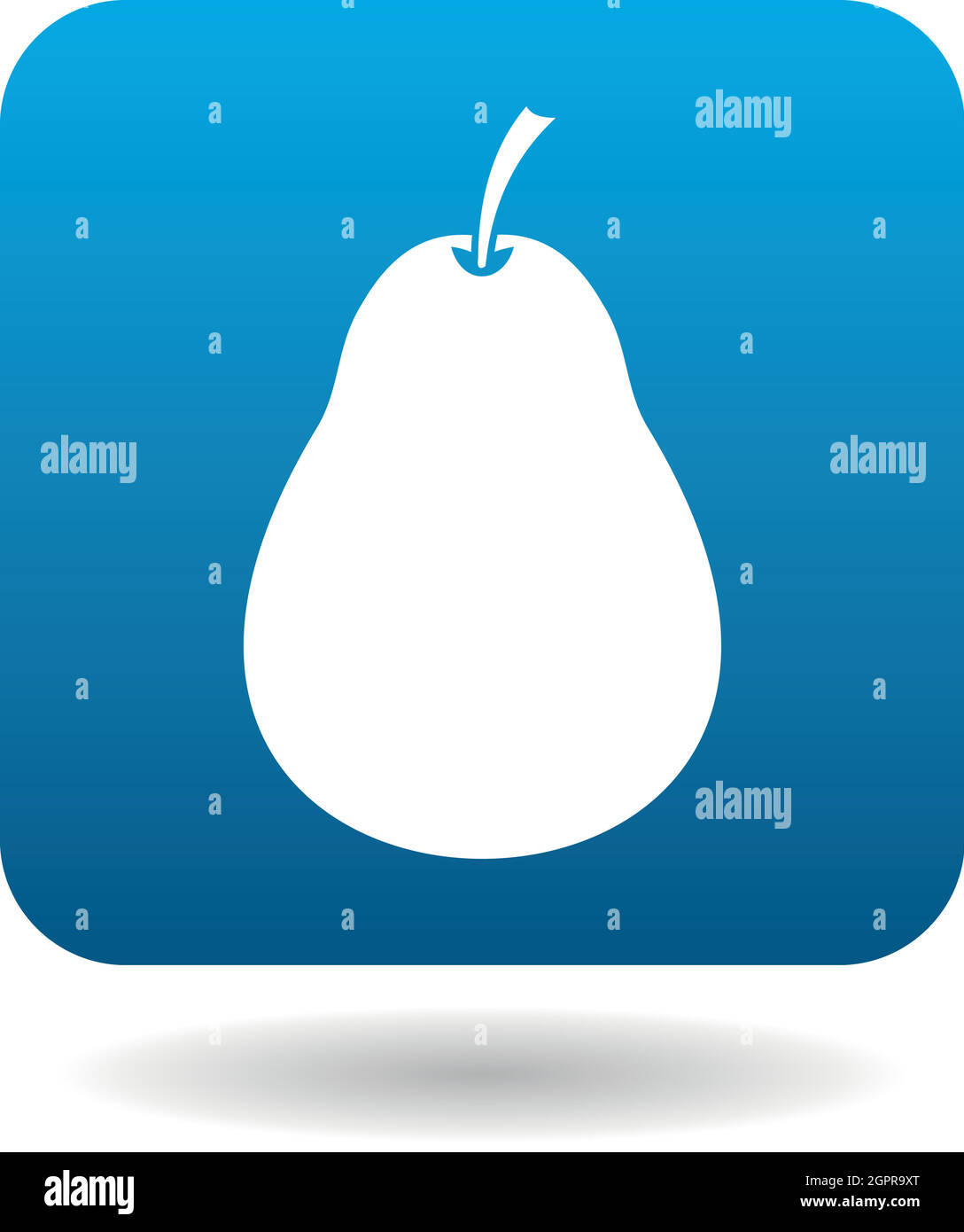 Pear icon in flat style Stock Vector Image & Art - Alamy