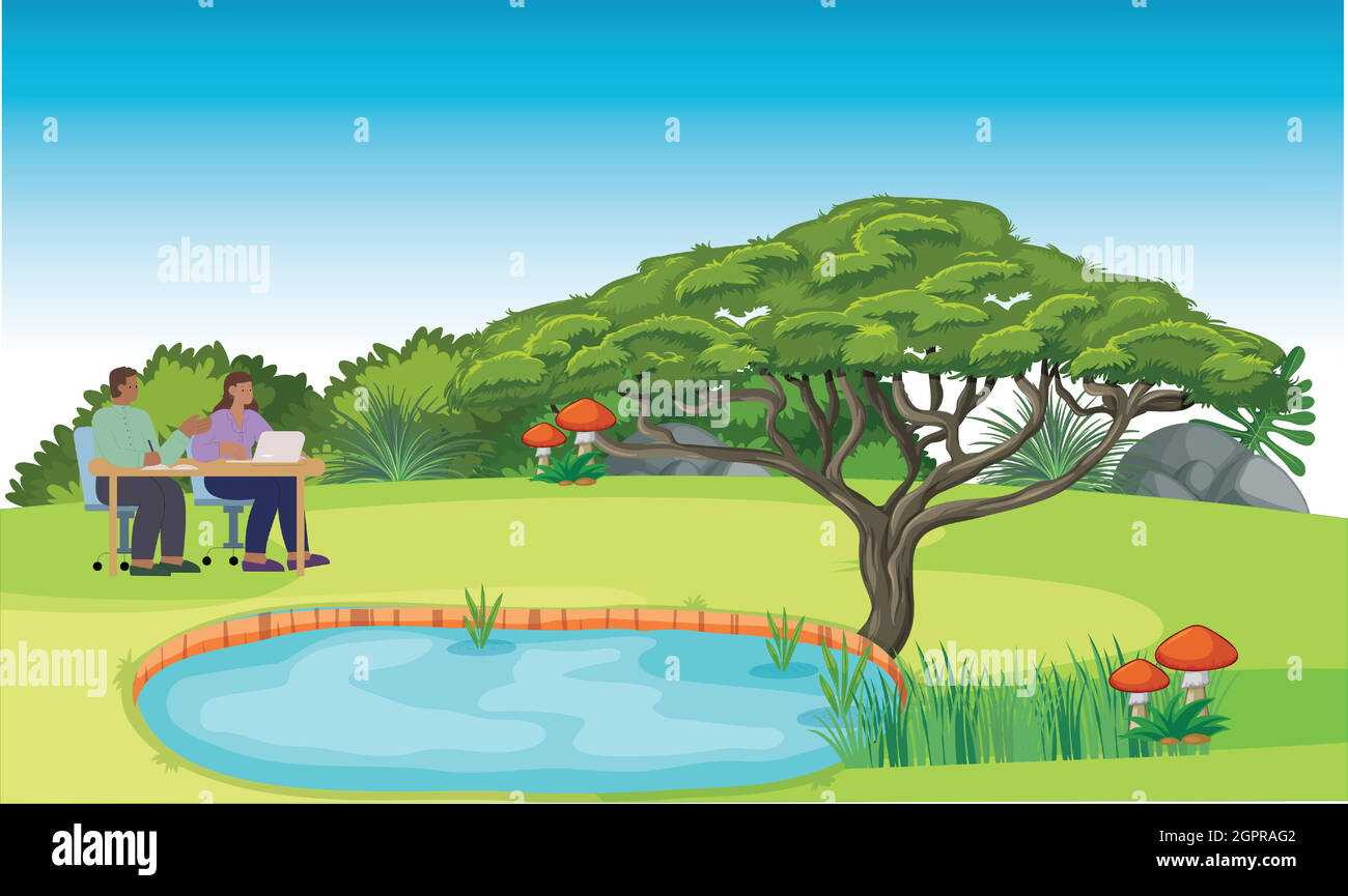 Sheep in spring Stock Vector Images - Alamy