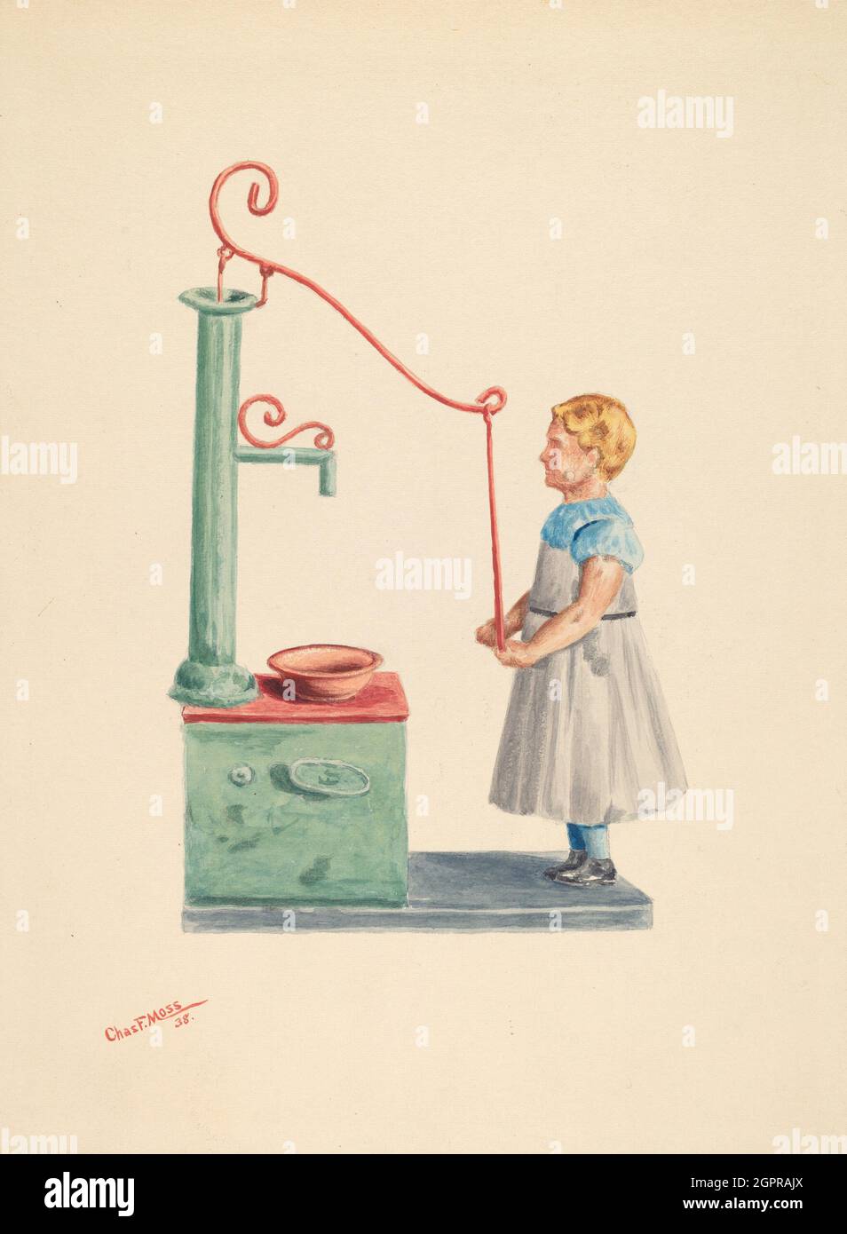 Toy Bank: Dutch Girl at Well, 1938 Stock Photo - Alamy