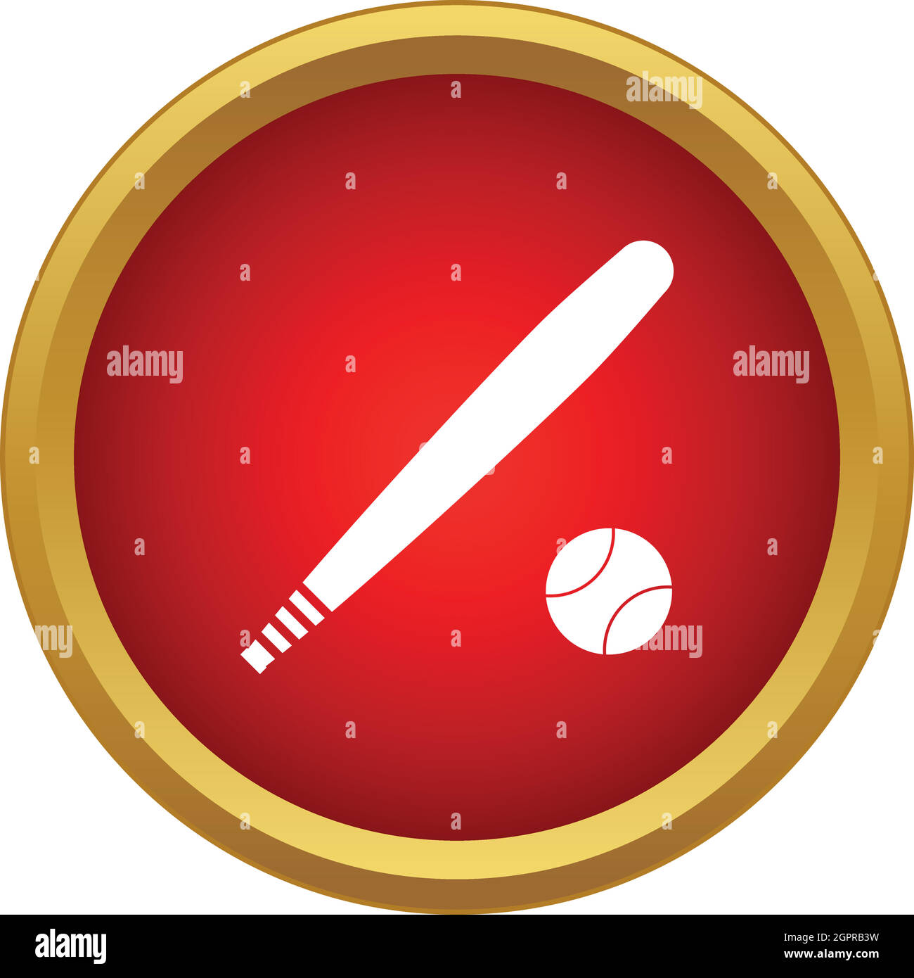 Baseball bat and ball icon in simple style Stock Vector Image & Art - Alamy