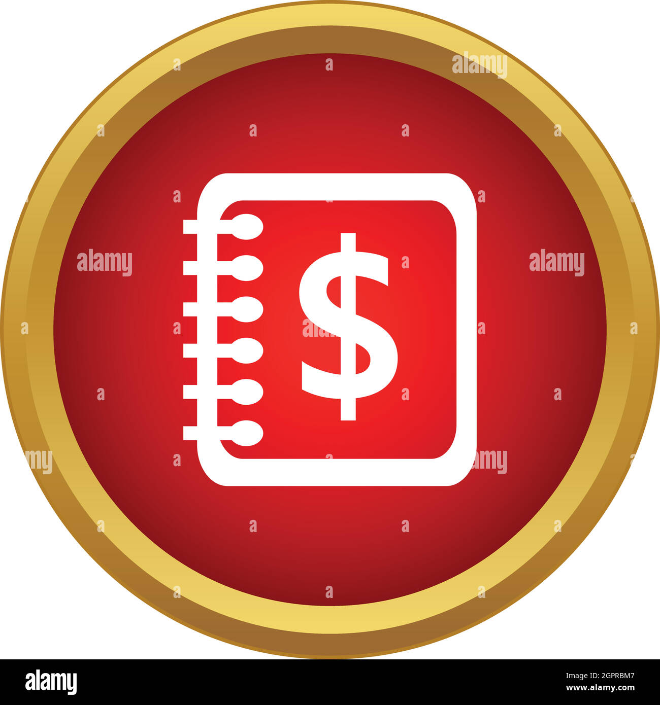 Spiral notebook with dollar sign icon simple style Stock Vector Image ...