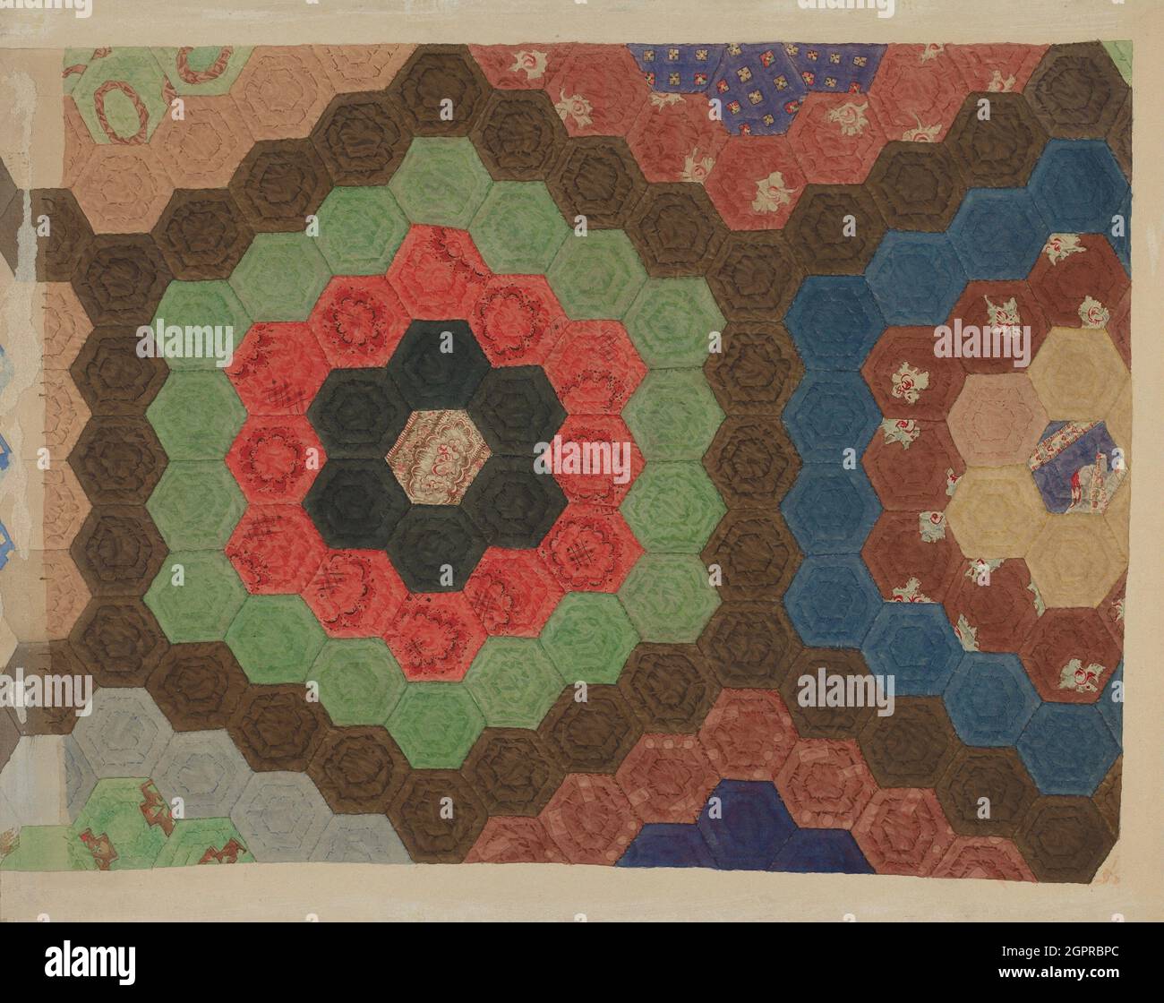 Shaker Patchwork Quilt, c. 1941 Stock Photo - Alamy