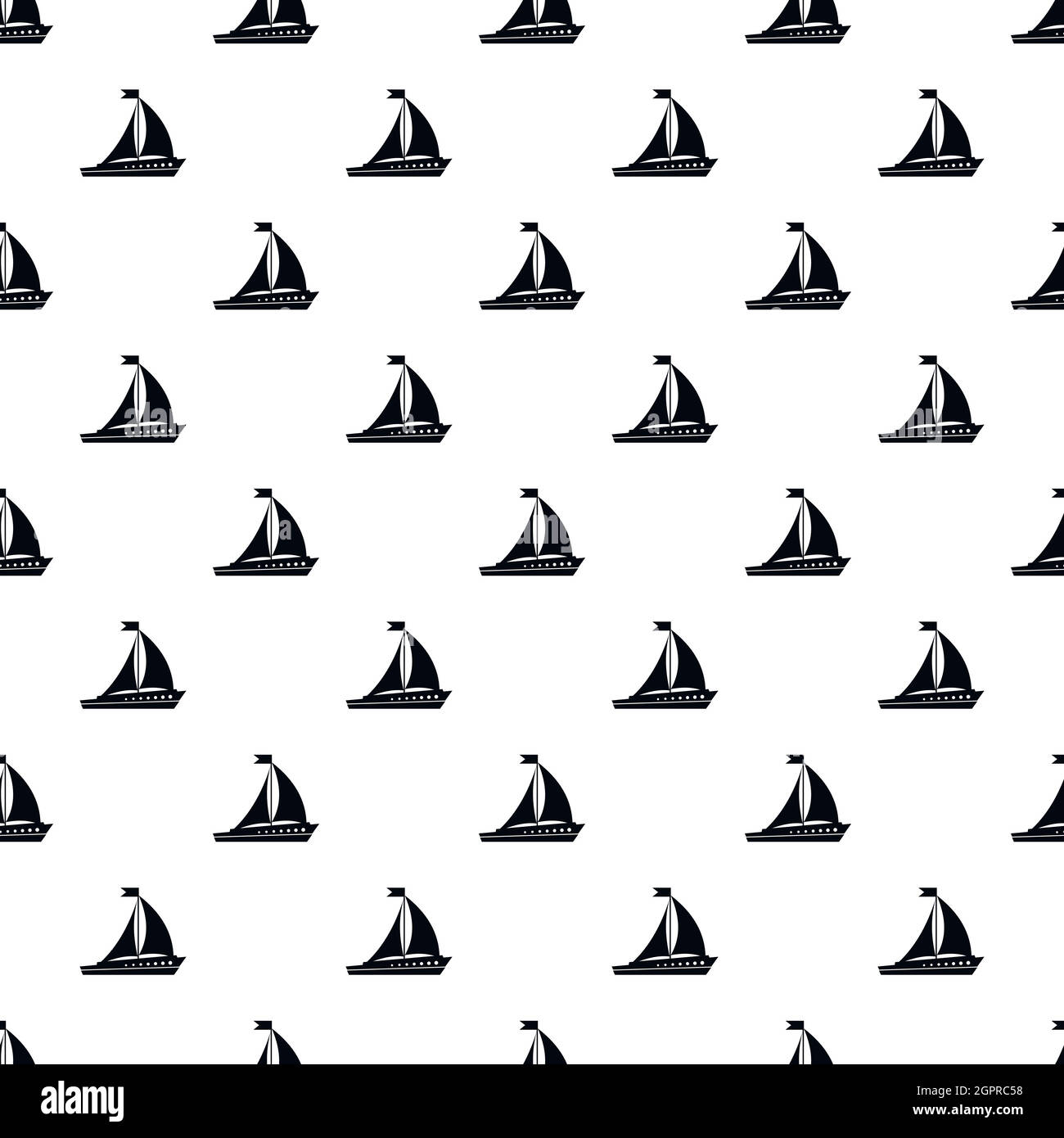 Sailing ship pattern, simple style Stock Vector Image & Art - Alamy