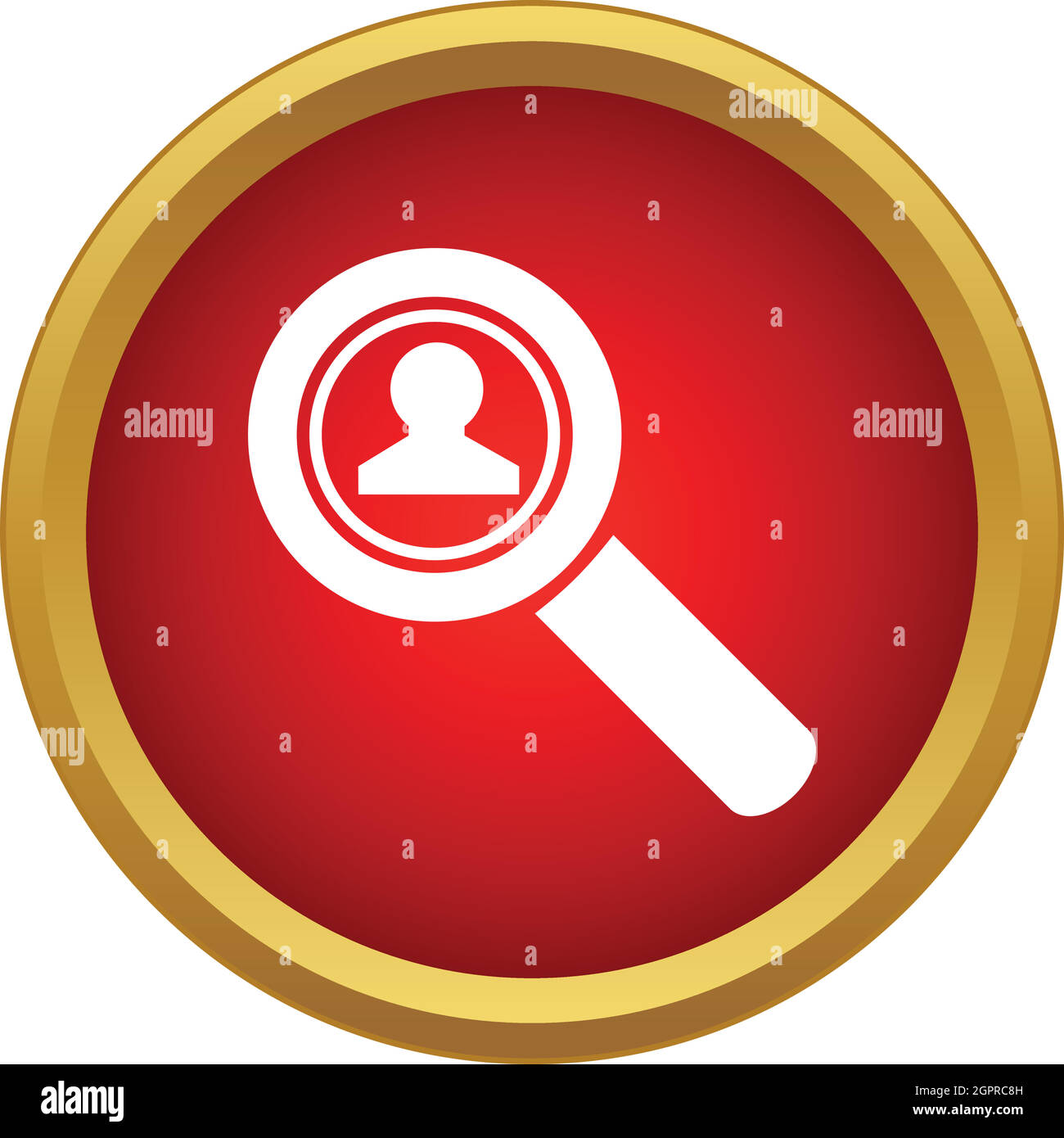 Magnifying glass focused on a person icon Stock Vector Image & Art - Alamy