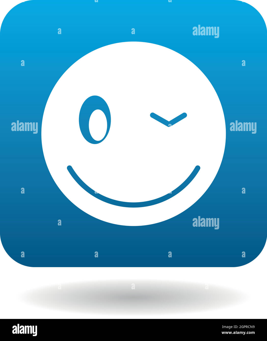 Eyewink emoticon icon, simple style Stock Vector Image & Art - Alamy