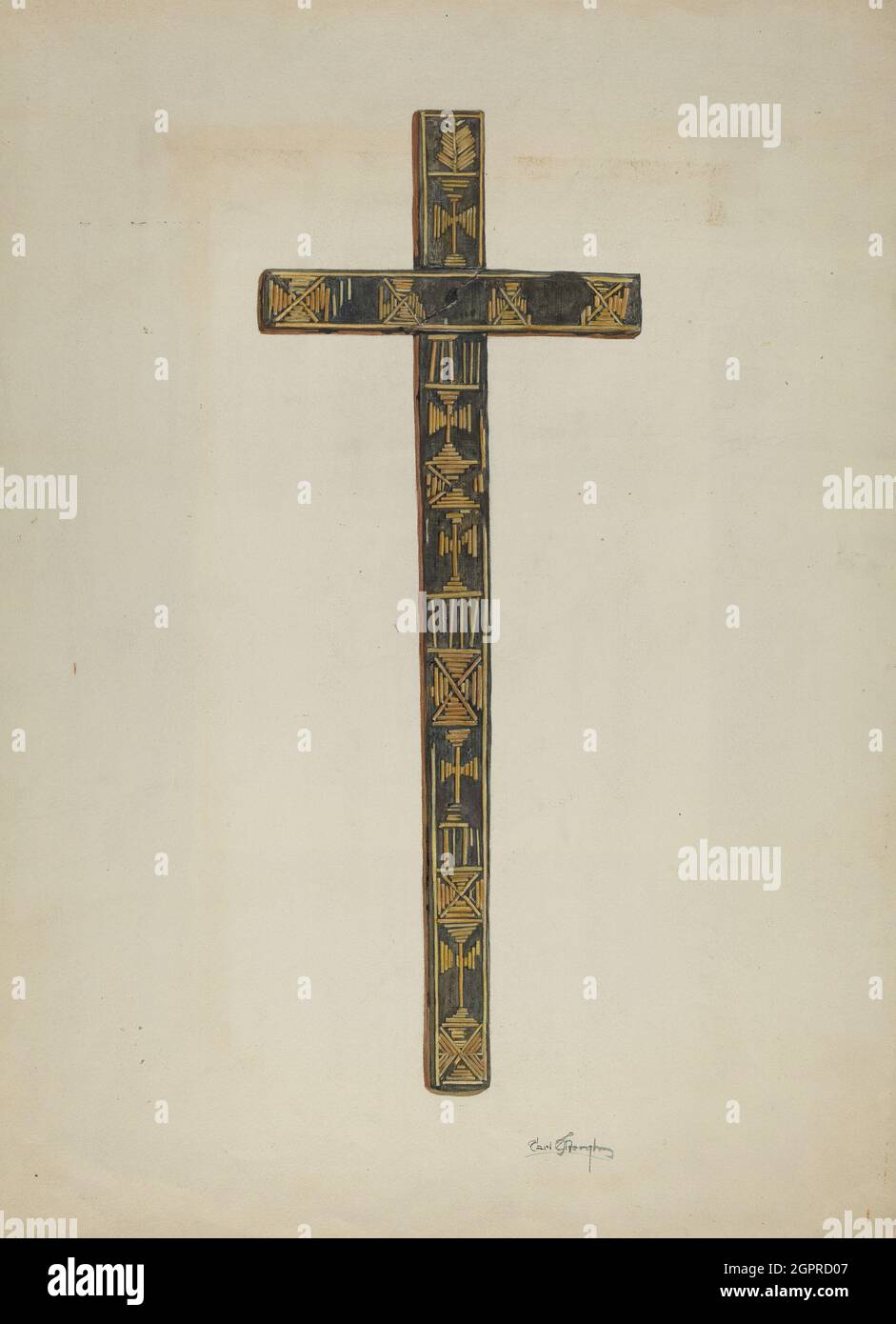 Straw inlay cross hi-res stock photography and images - Alamy