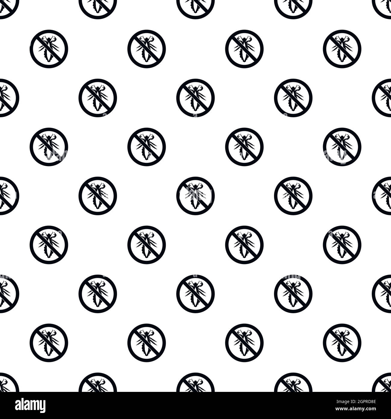 Prohibition sign insects pattern, simple style Stock Vector Image & Art ...