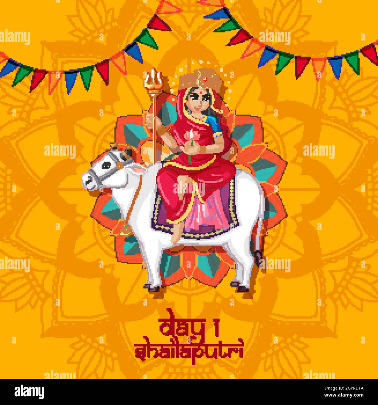 Navaratri poster design with goddess Stock Vector Image & Art - Alamy