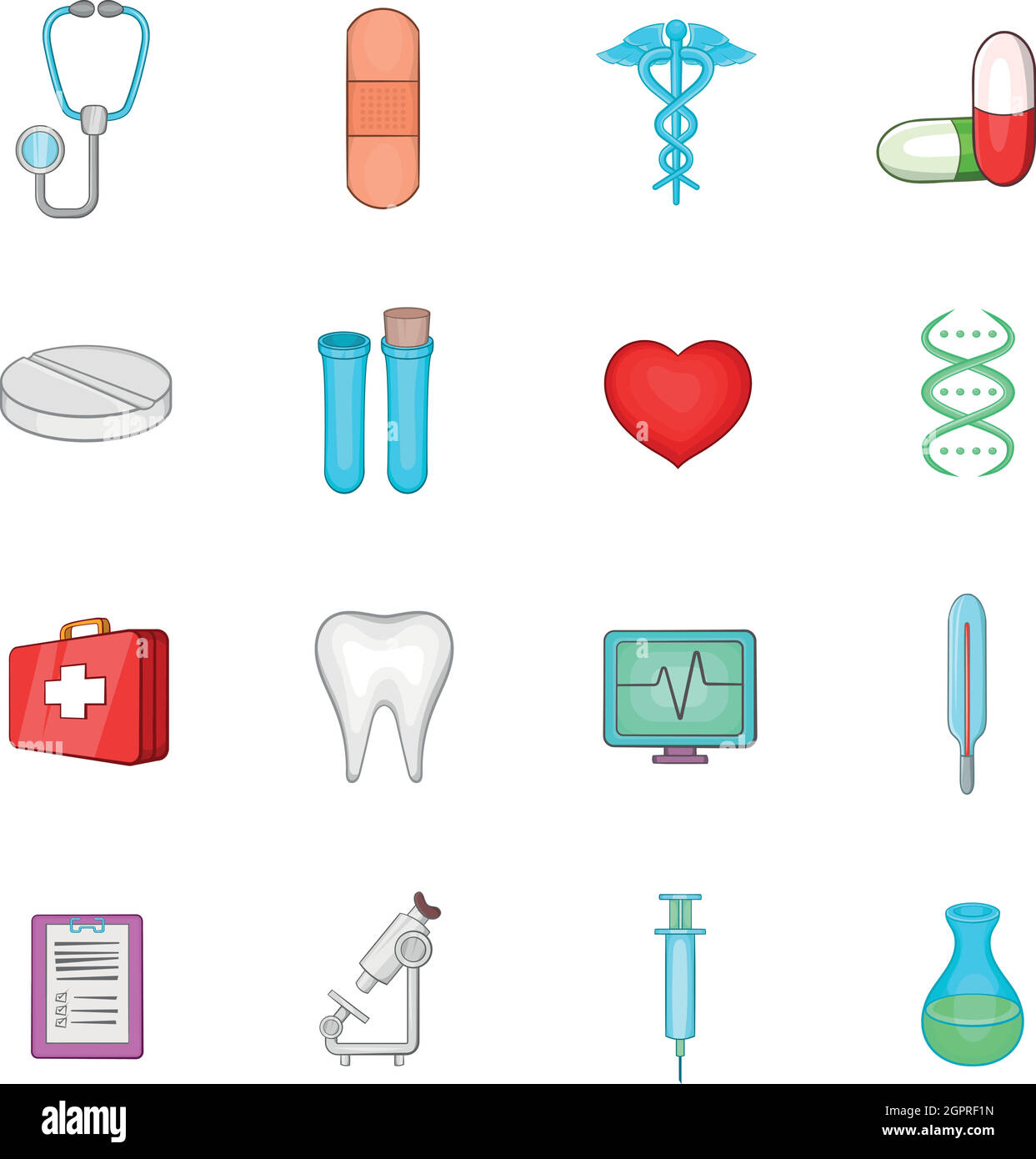 Icons style hospital medical Cut Out Stock Images & Pictures - Alamy