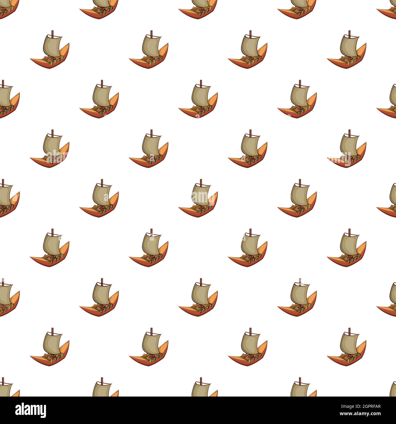 Wooden ship pattern, cartoon style Stock Vector Image & Art - Alamy