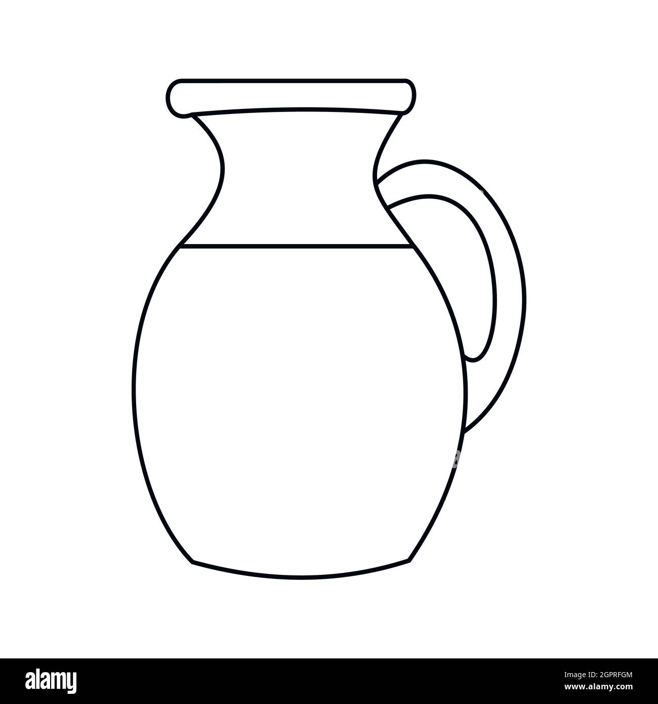 Jug of milk icon, outline style Stock Vector Image & Art - Alamy