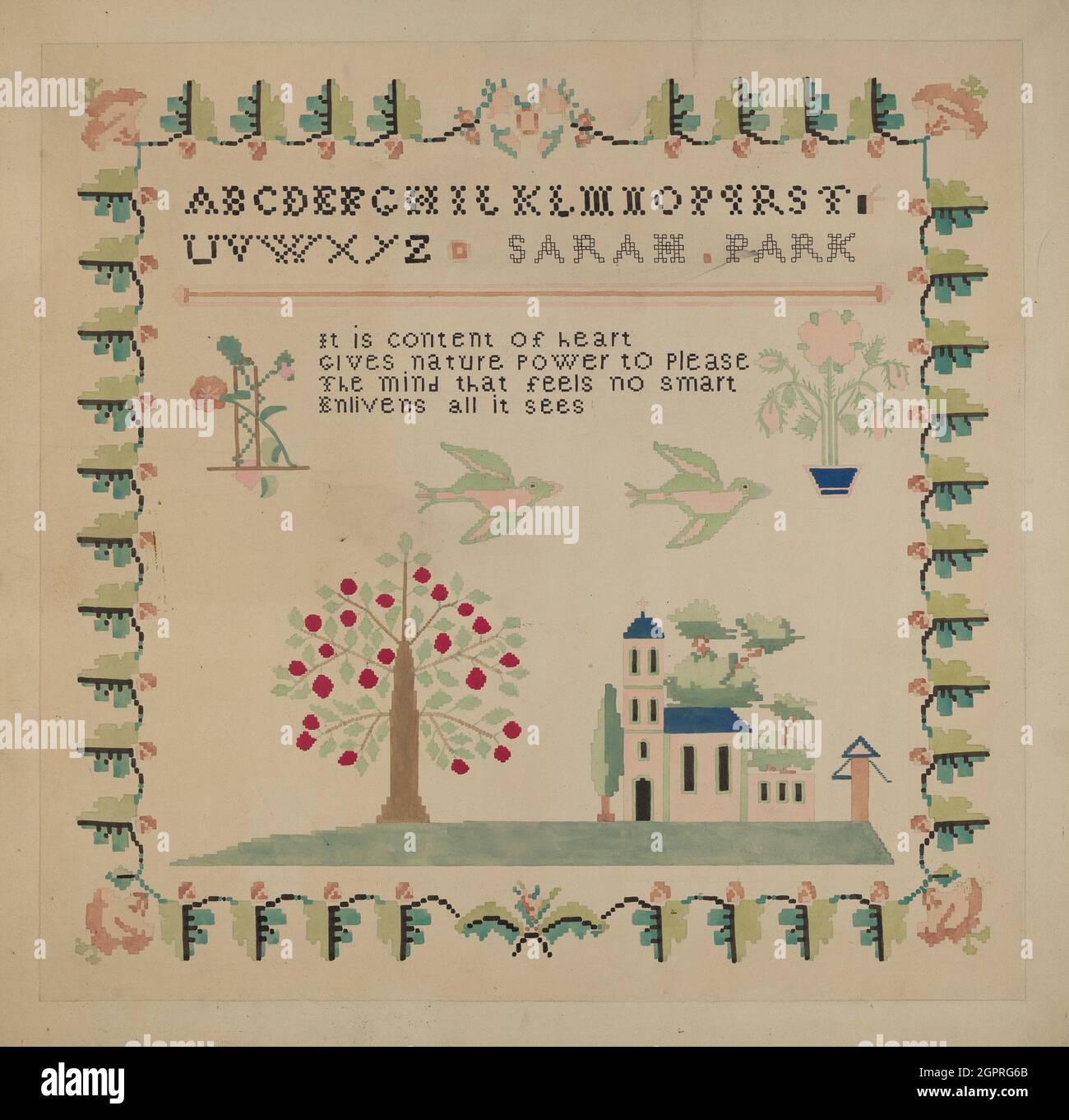 Needlepoint alphabet hi-res stock photography and images - Alamy