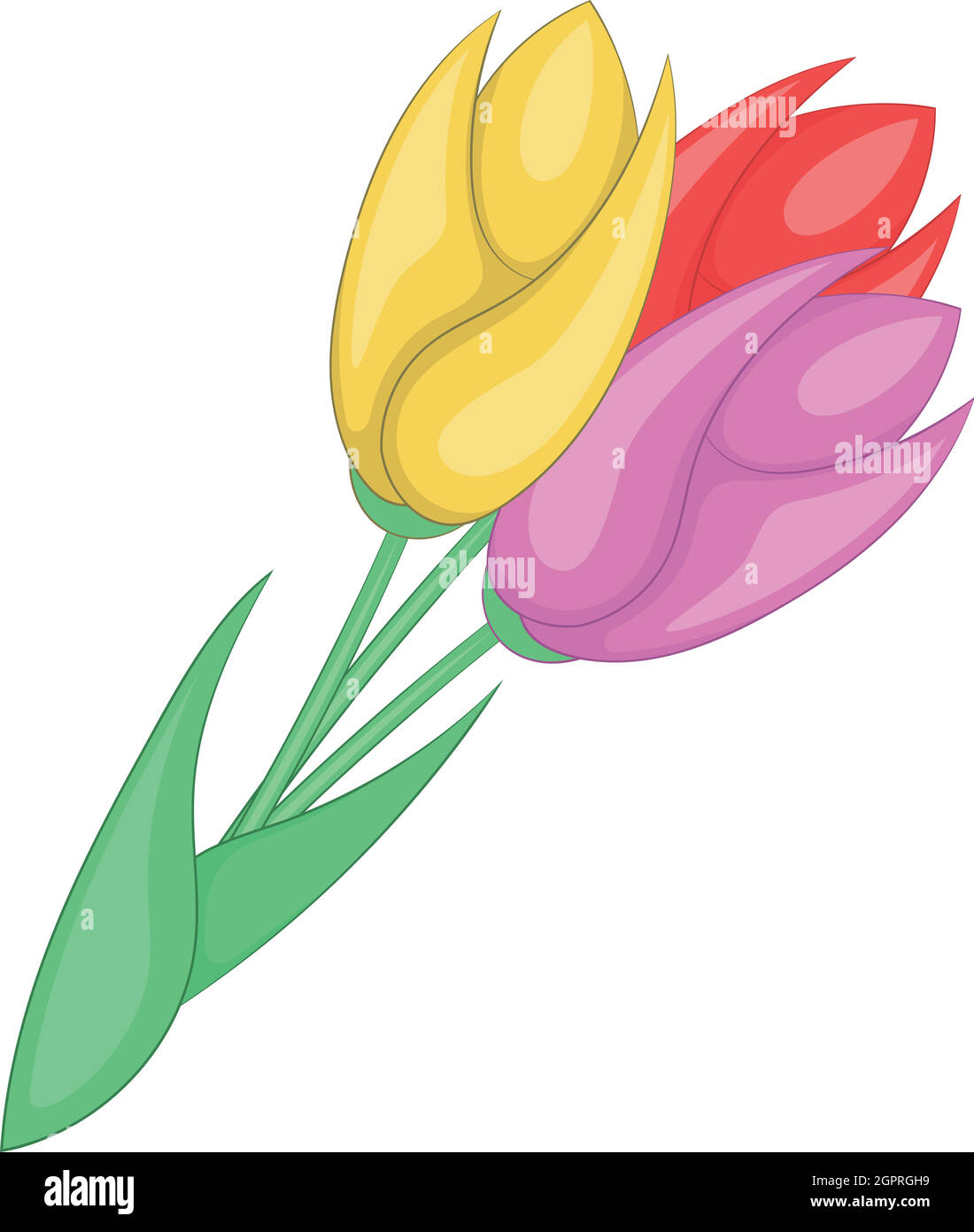 Bunch tulips Stock Vector Images - Alamy