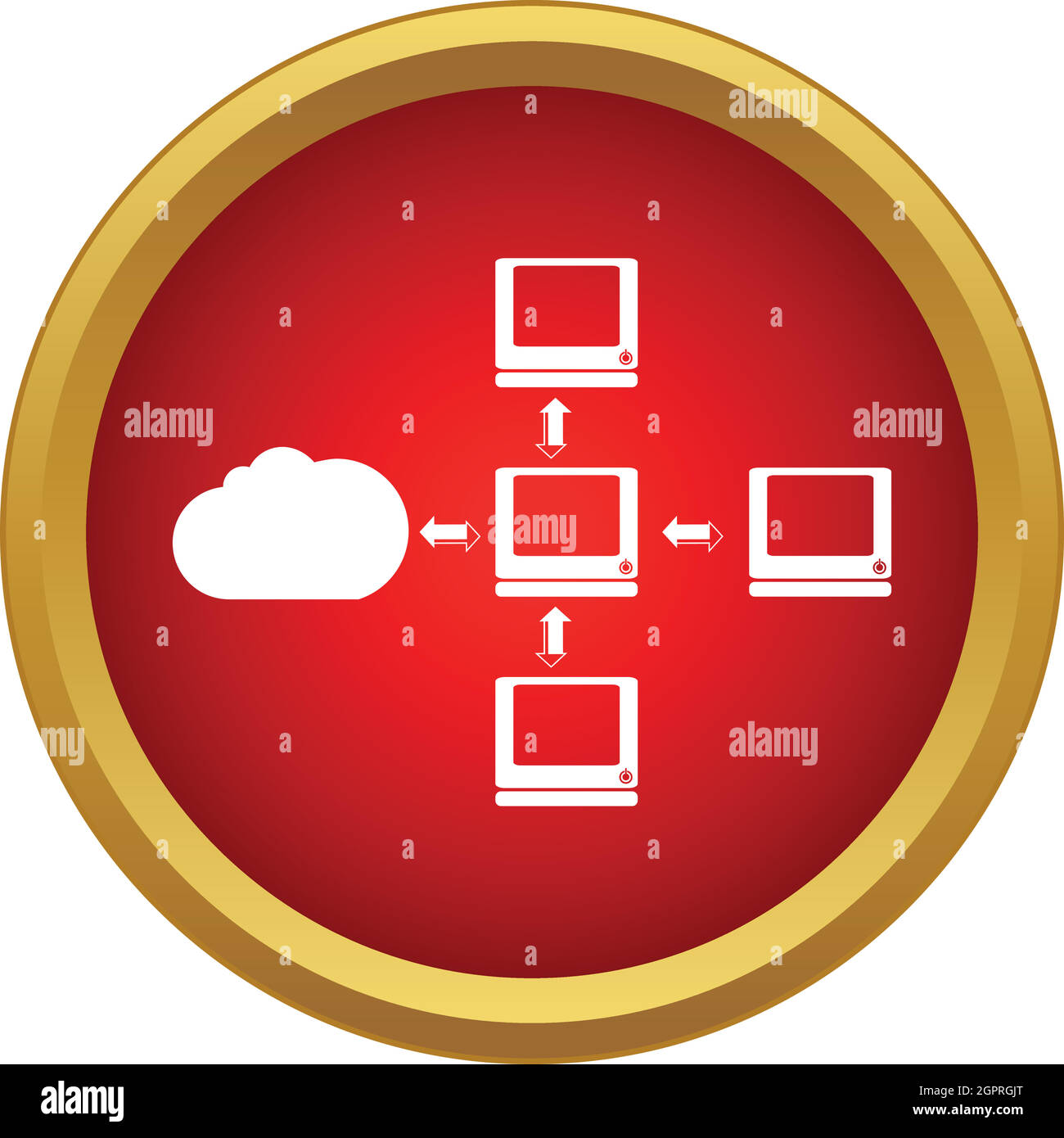Cloud Computing Connection Icon Simple Style Stock Vector Image And Art