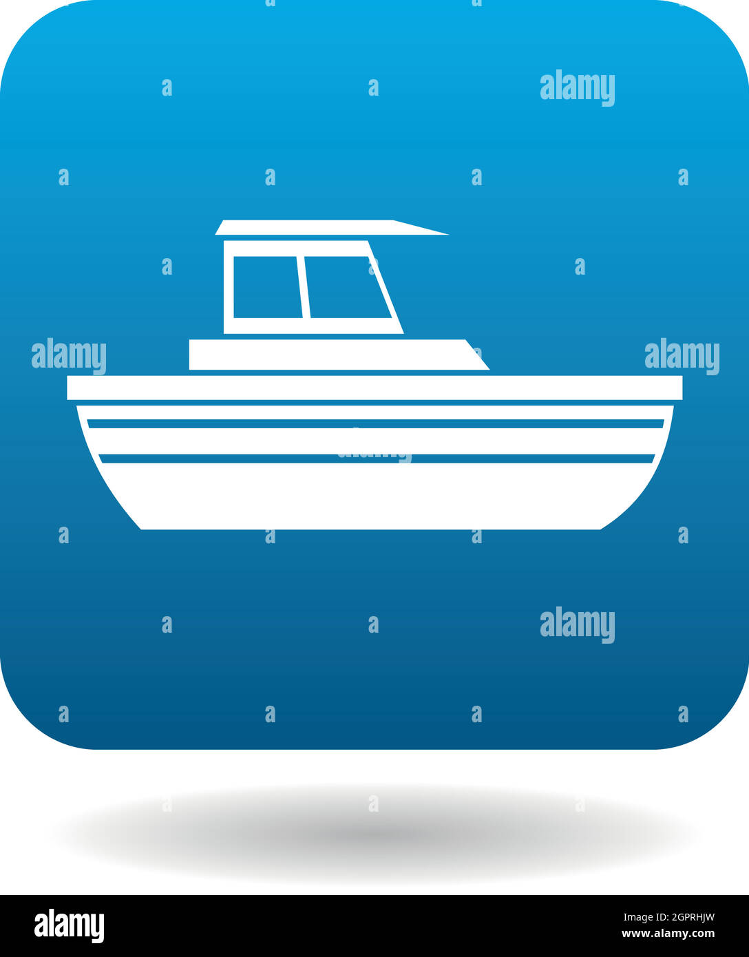 Large motor yacht icon, flat style Stock Vector Image & Art - Alamy