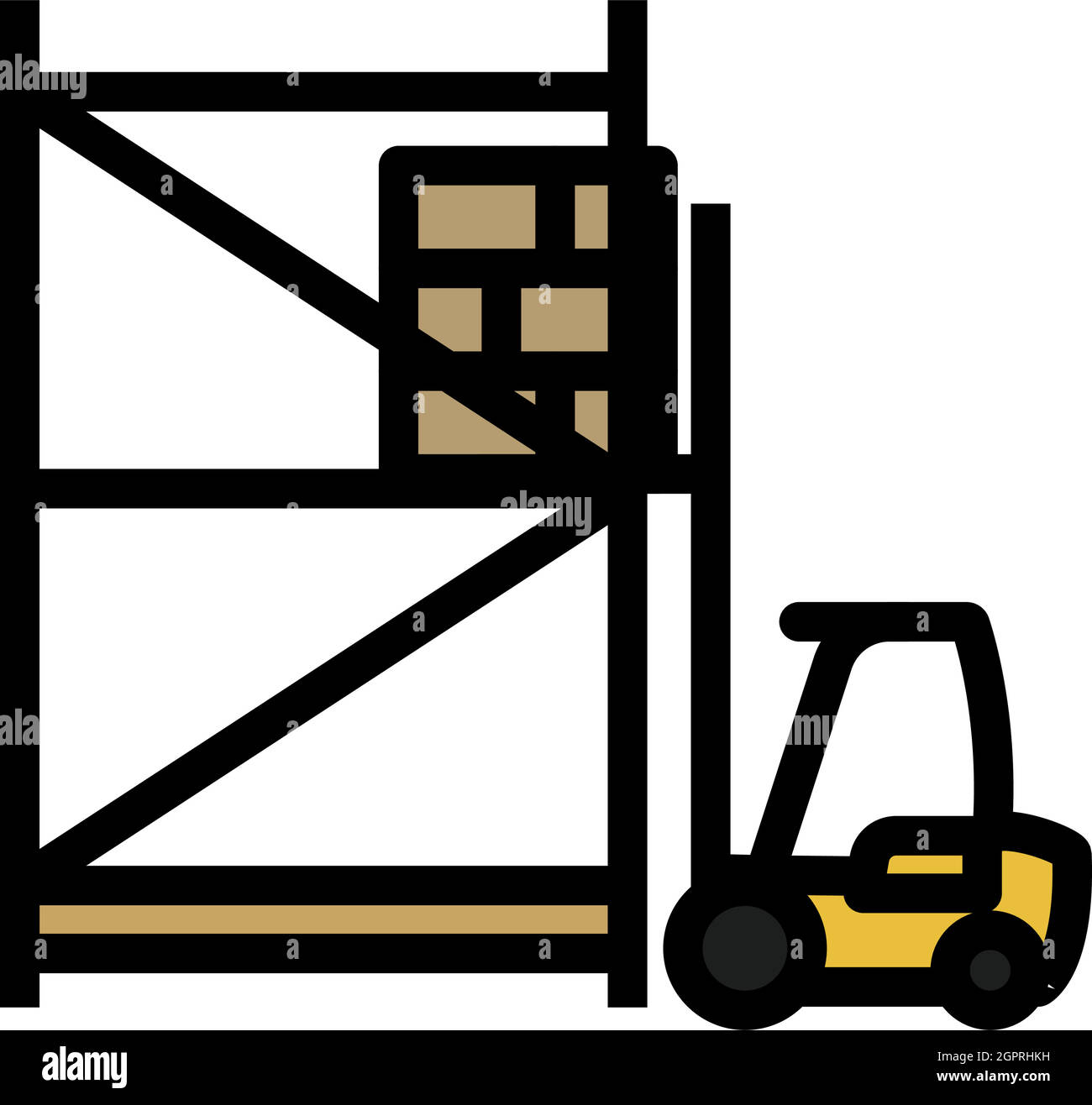 Warehouse Forklift Icon Stock Vector Image & Art - Alamy