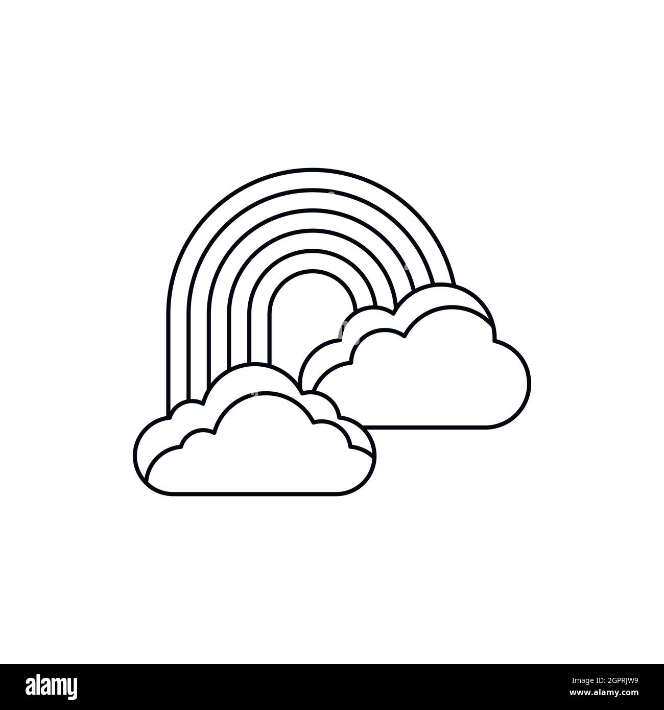 Outline clouds line cloud Stock Vector Images - Alamy