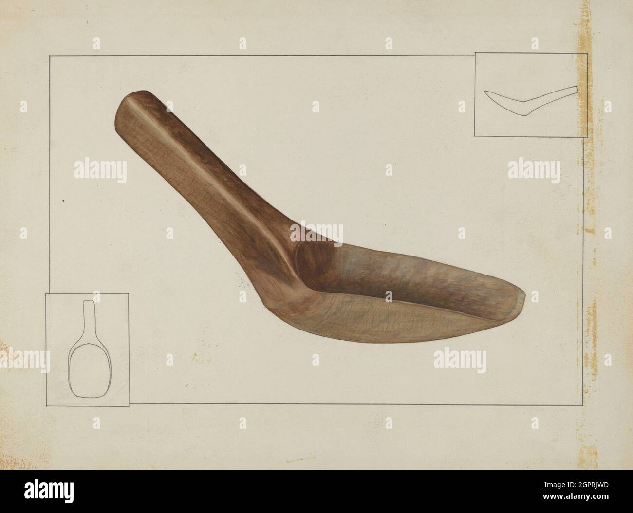 Square Wooden Spoon, c. 1937 Stock Photo - Alamy