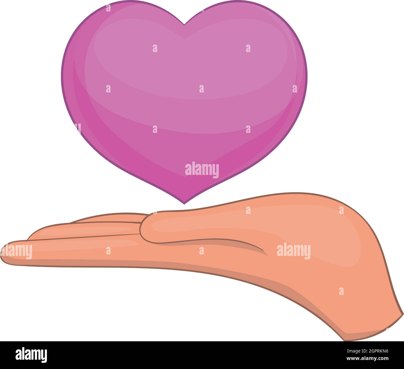 Giving hand icon cartoon style Cut Out Stock Images & Pictures - Alamy