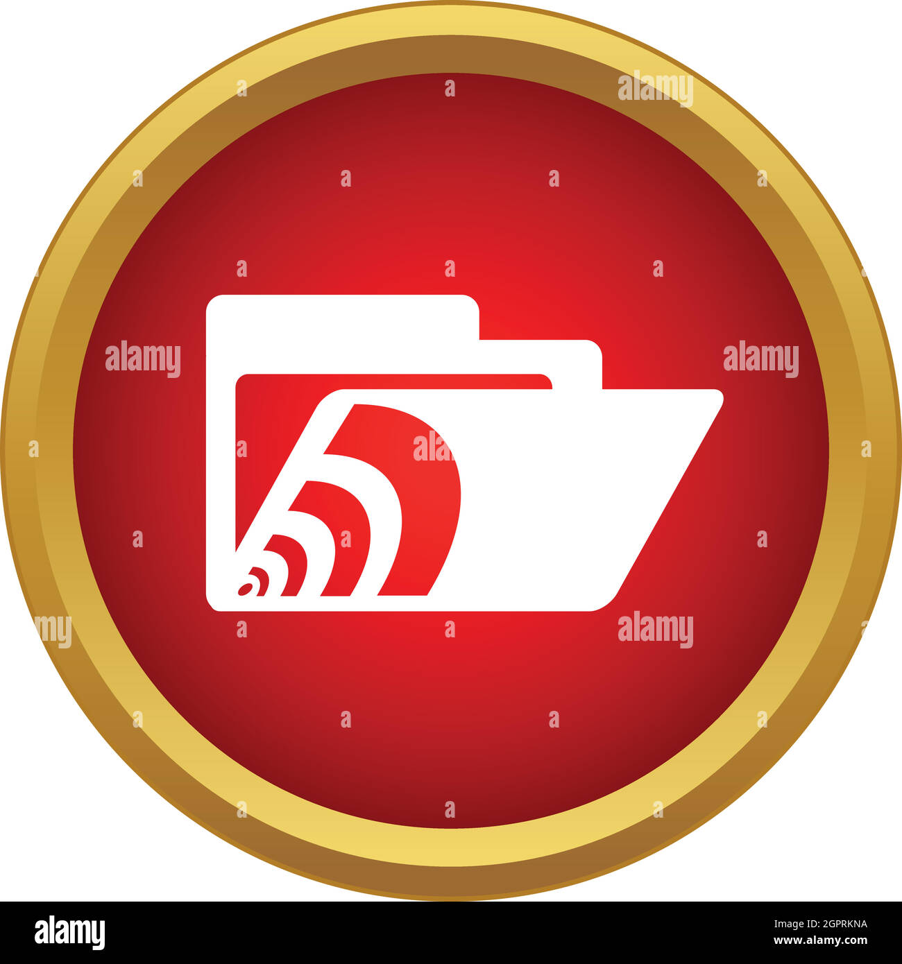 Red file folder white Stock Vector Images - Alamy