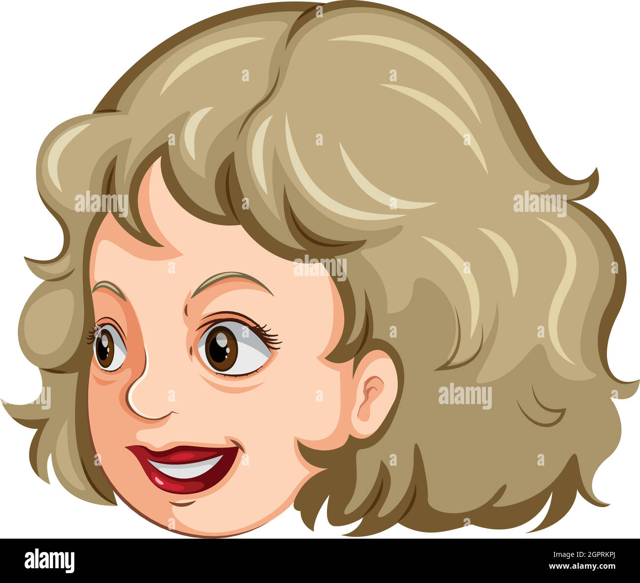 Pretty long hair woman Stock Vector Images - Alamy