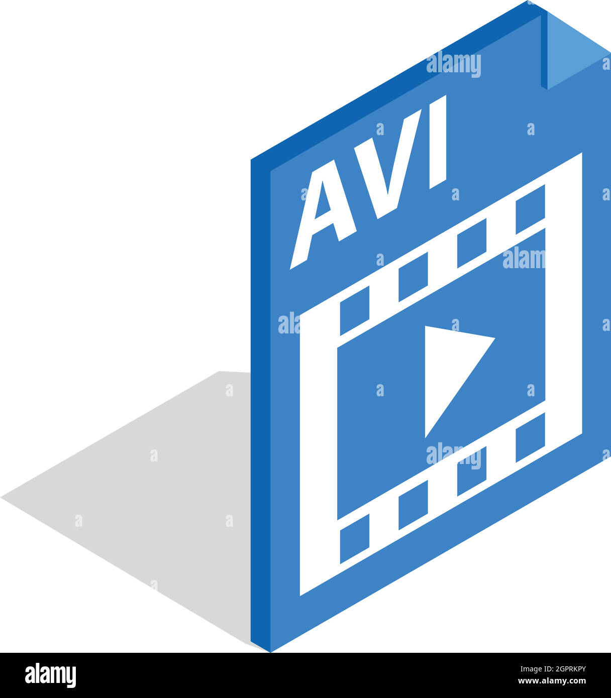AVI file extension icon, isometric 3d style Stock Vector Image & Art ...