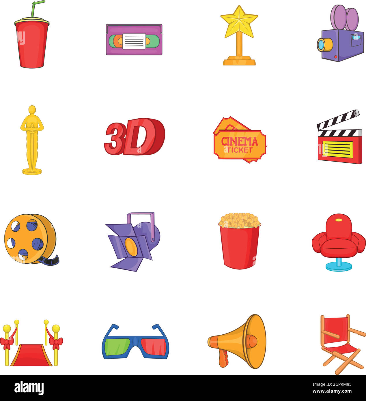 Film ticket icon cartoon Cut Out Stock Images & Pictures - Alamy