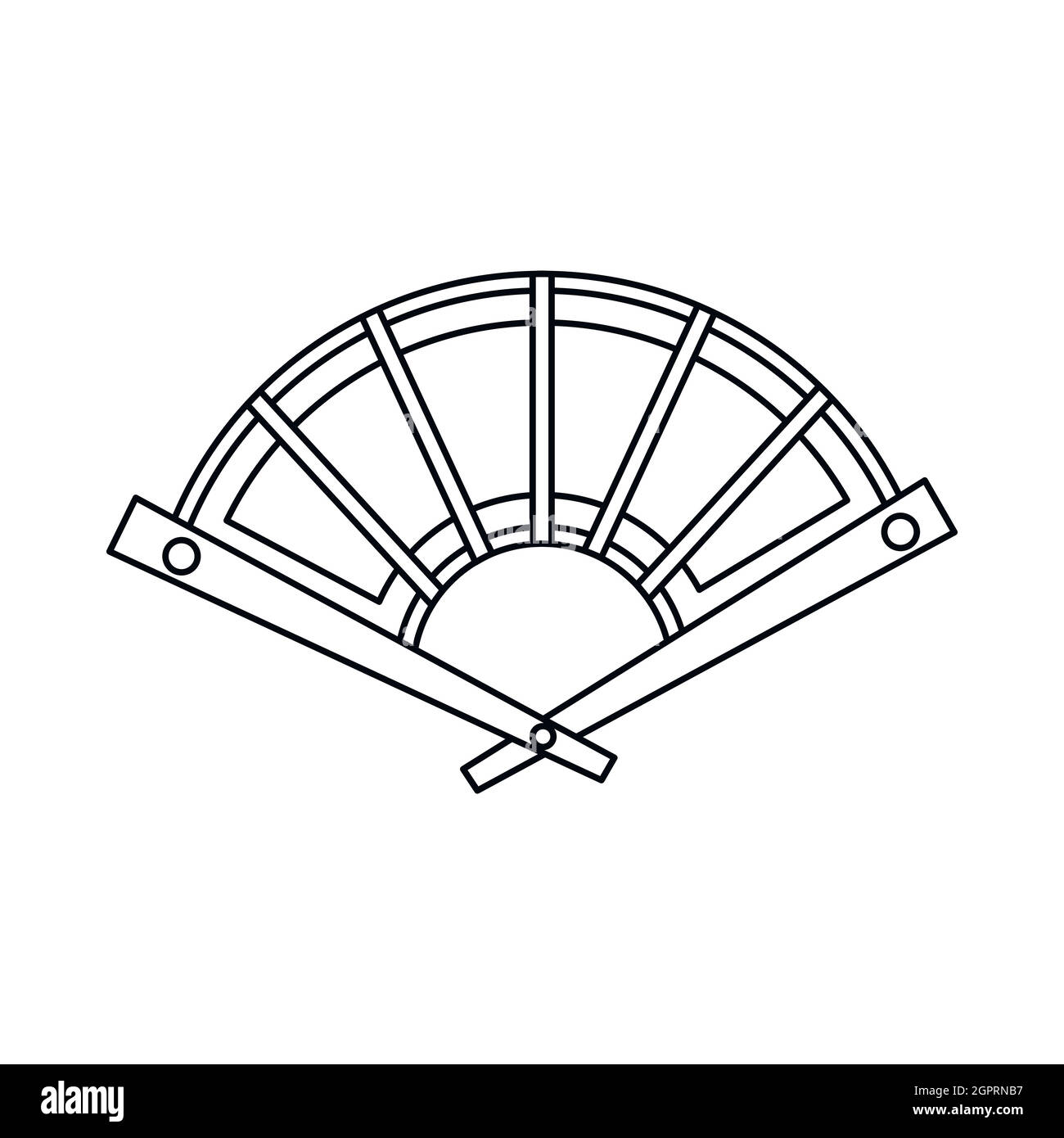 Fan icon, outline style Stock Vector Image & Art - Alamy