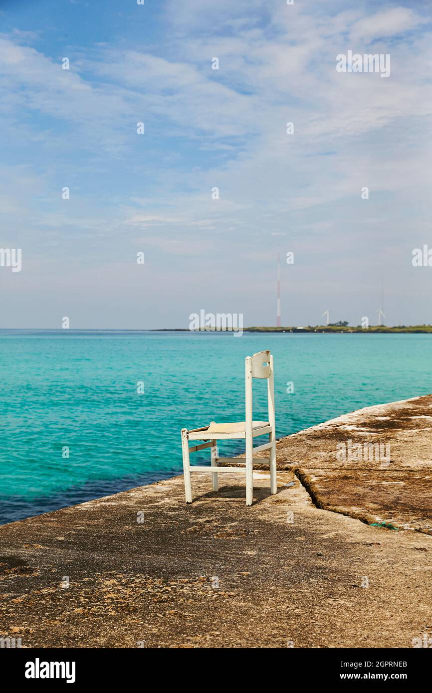 Broken blue chair hi-res stock photography and images - Alamy