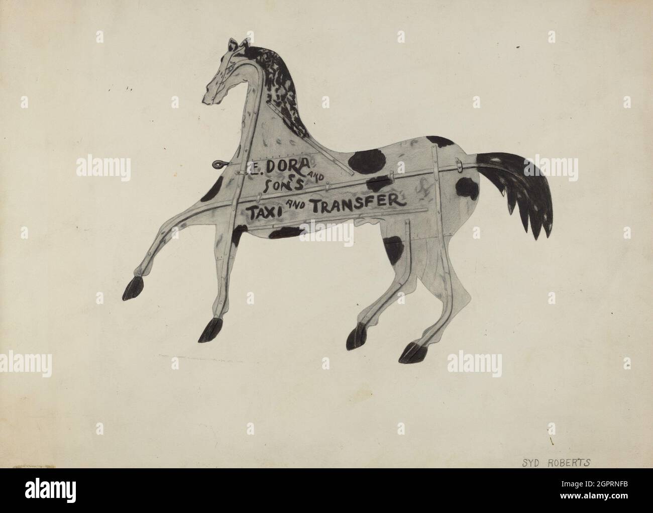 Livery Stable Sign, c. 1938 Stock Photo - Alamy