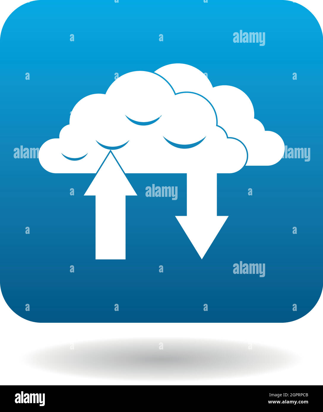 Upload and download data icon, simple style Stock Vector Image & Art ...