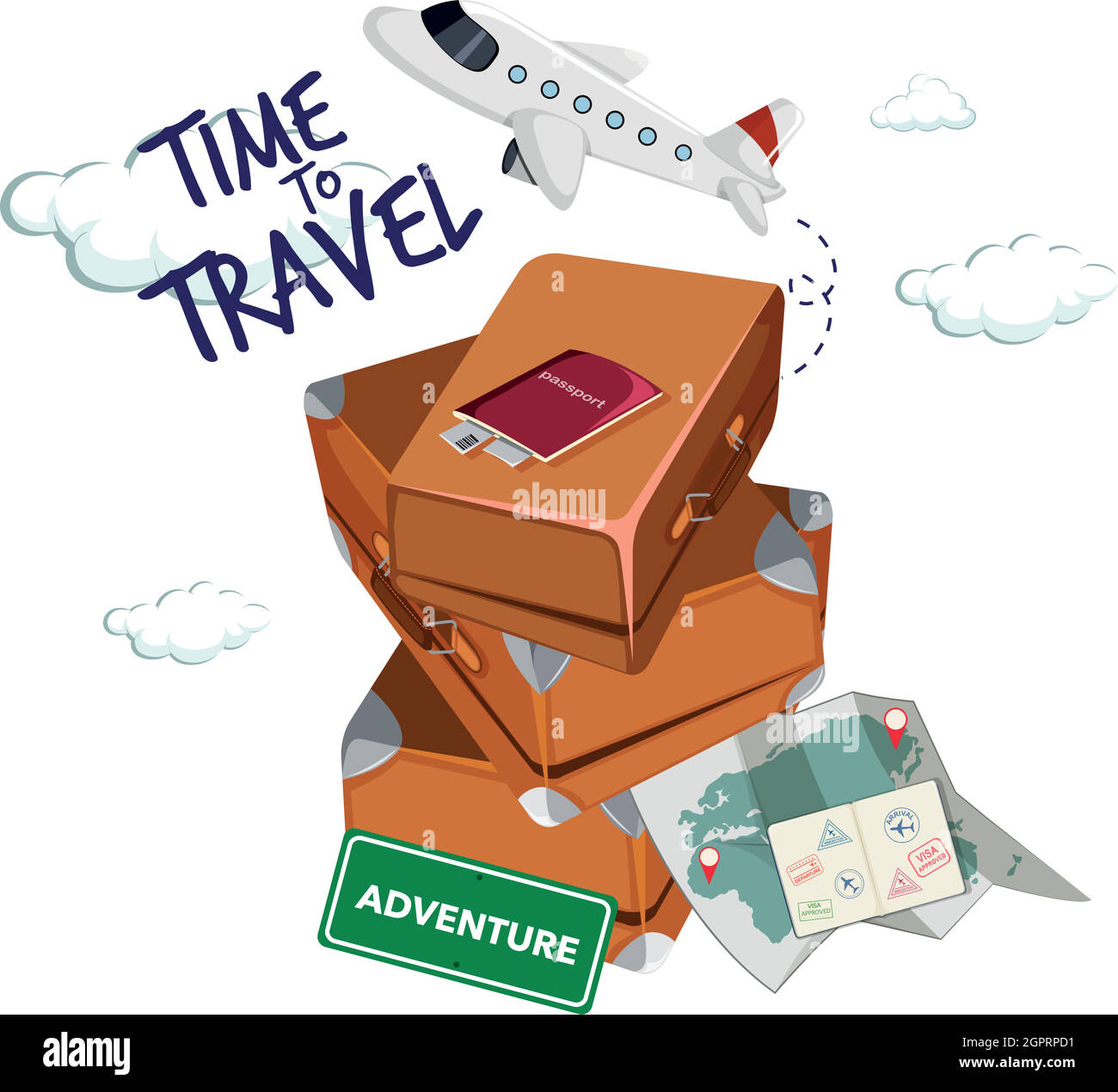 Time travel plane symbol Stock Vector Images - Alamy