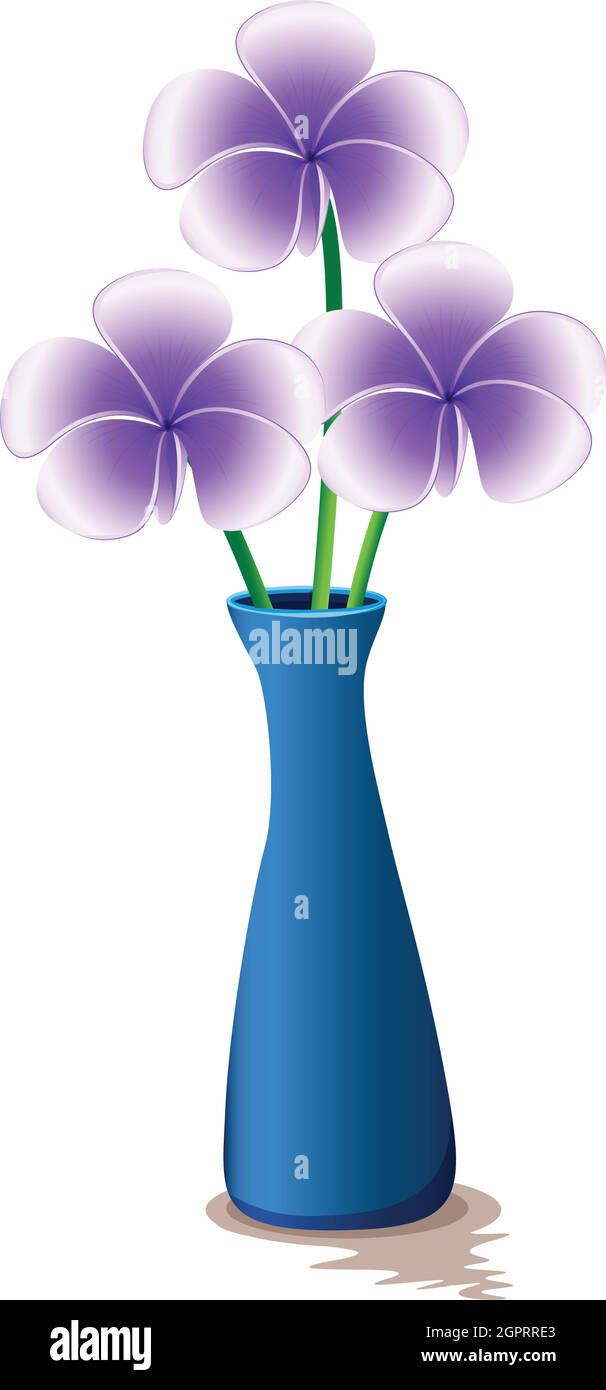 White vase flowers Stock Vector Images - Alamy