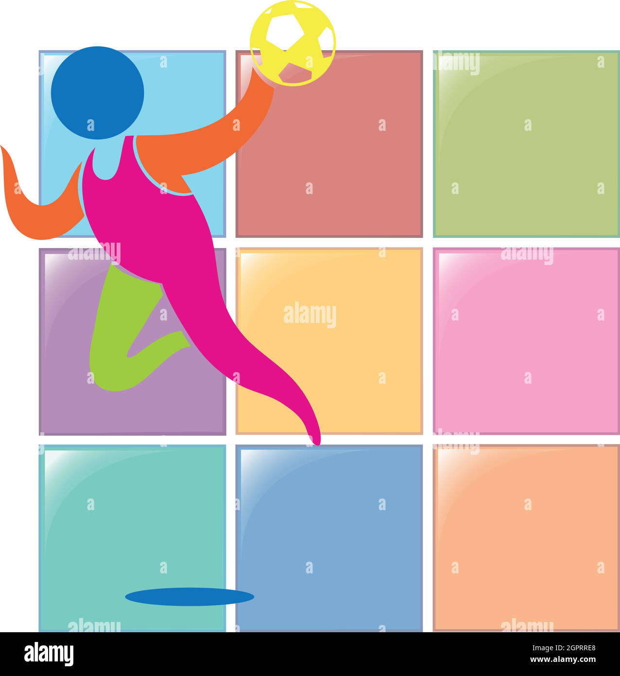 Handball icon in colors Stock Vector Image & Art - Alamy