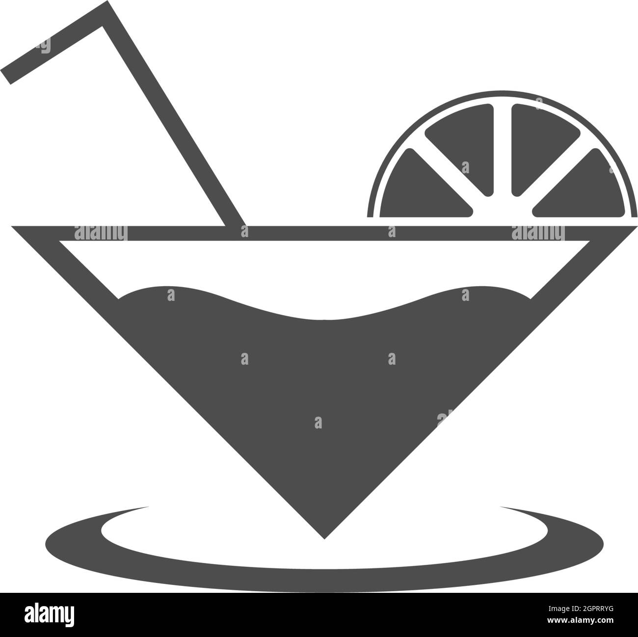 Cocktail drink icon logo design vector template Stock Vector Image ...