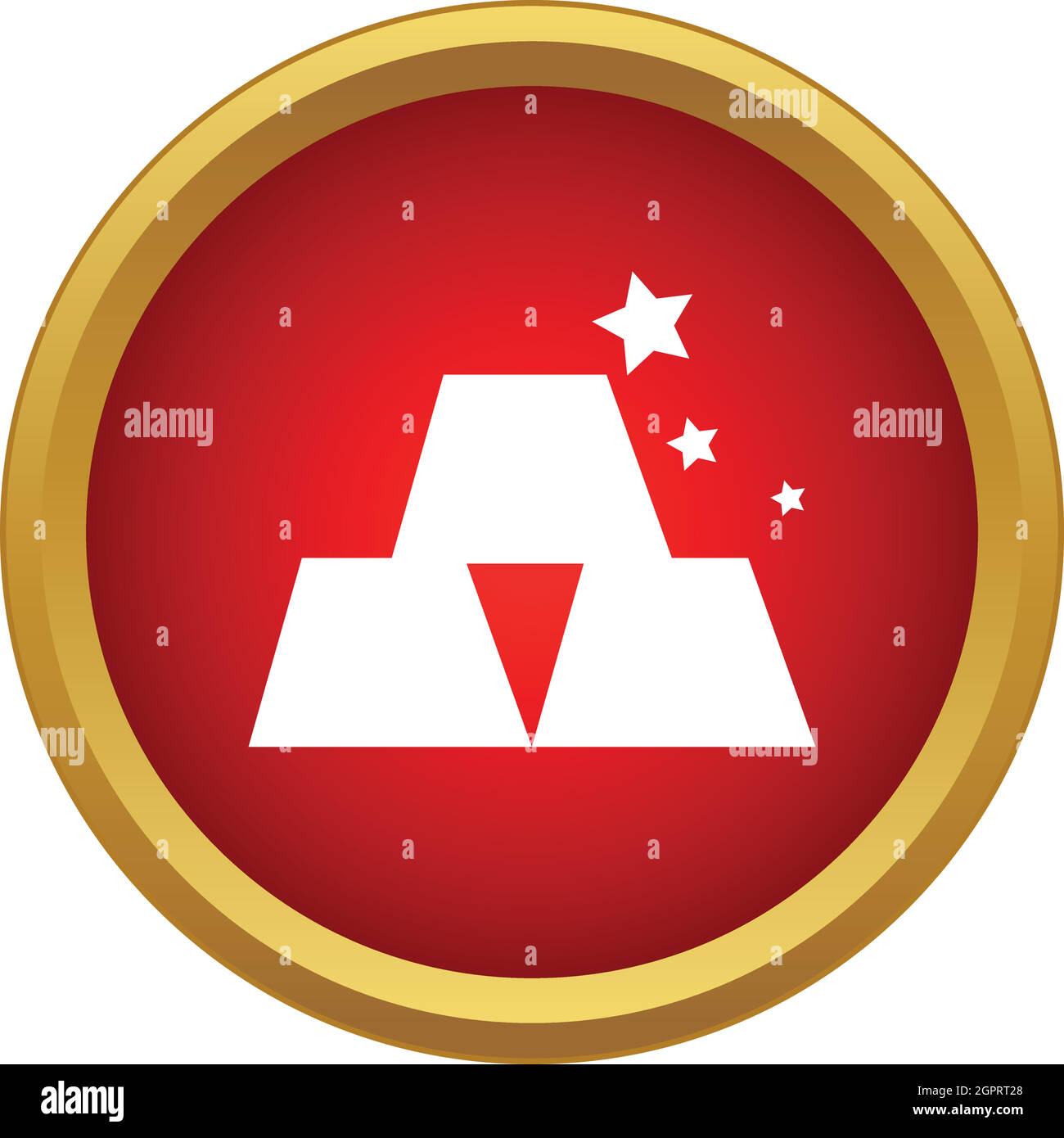 Gold bars icon in simple style Stock Vector Image & Art - Alamy