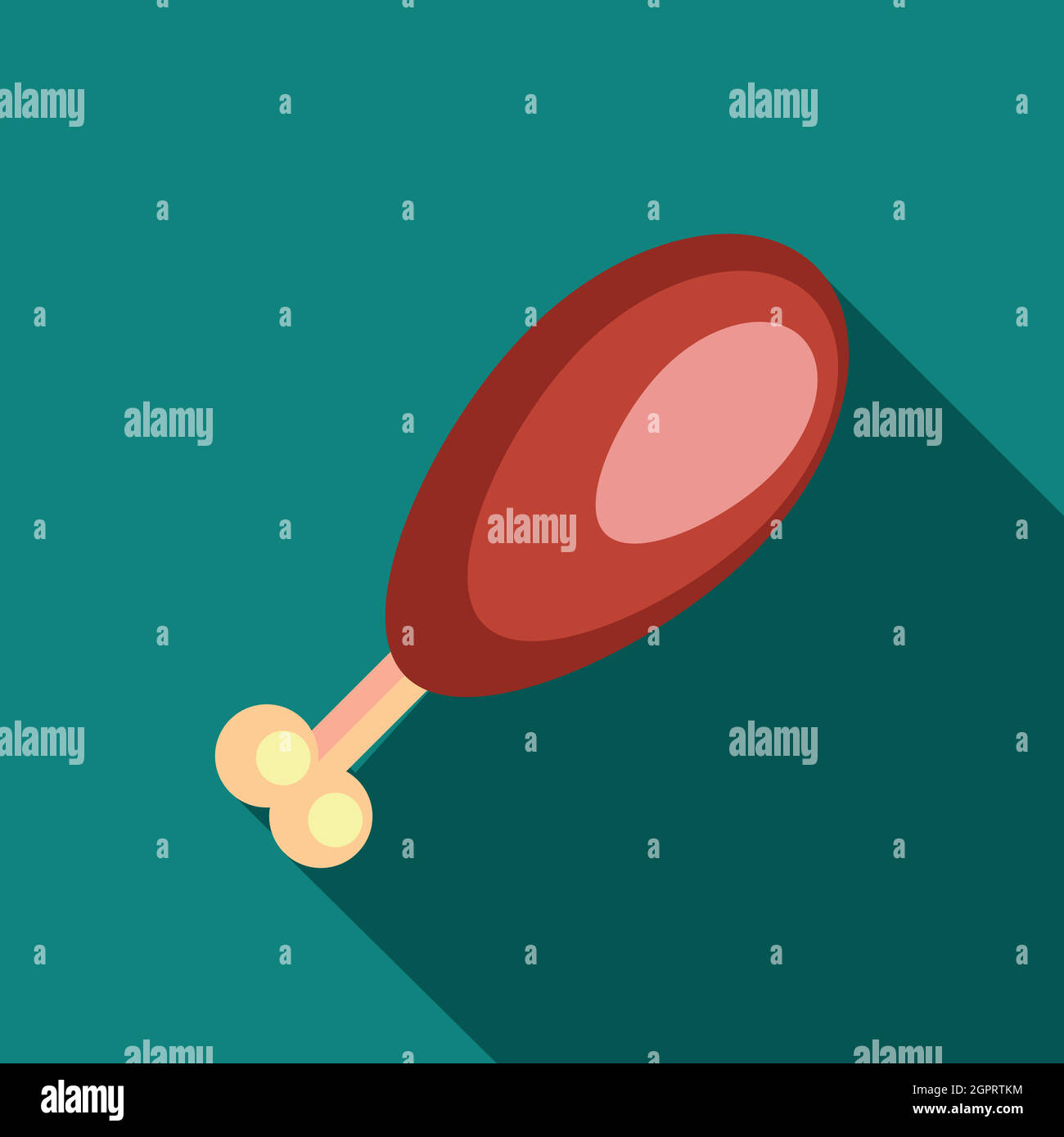 Ham icon, flat style Stock Vector Image & Art - Alamy