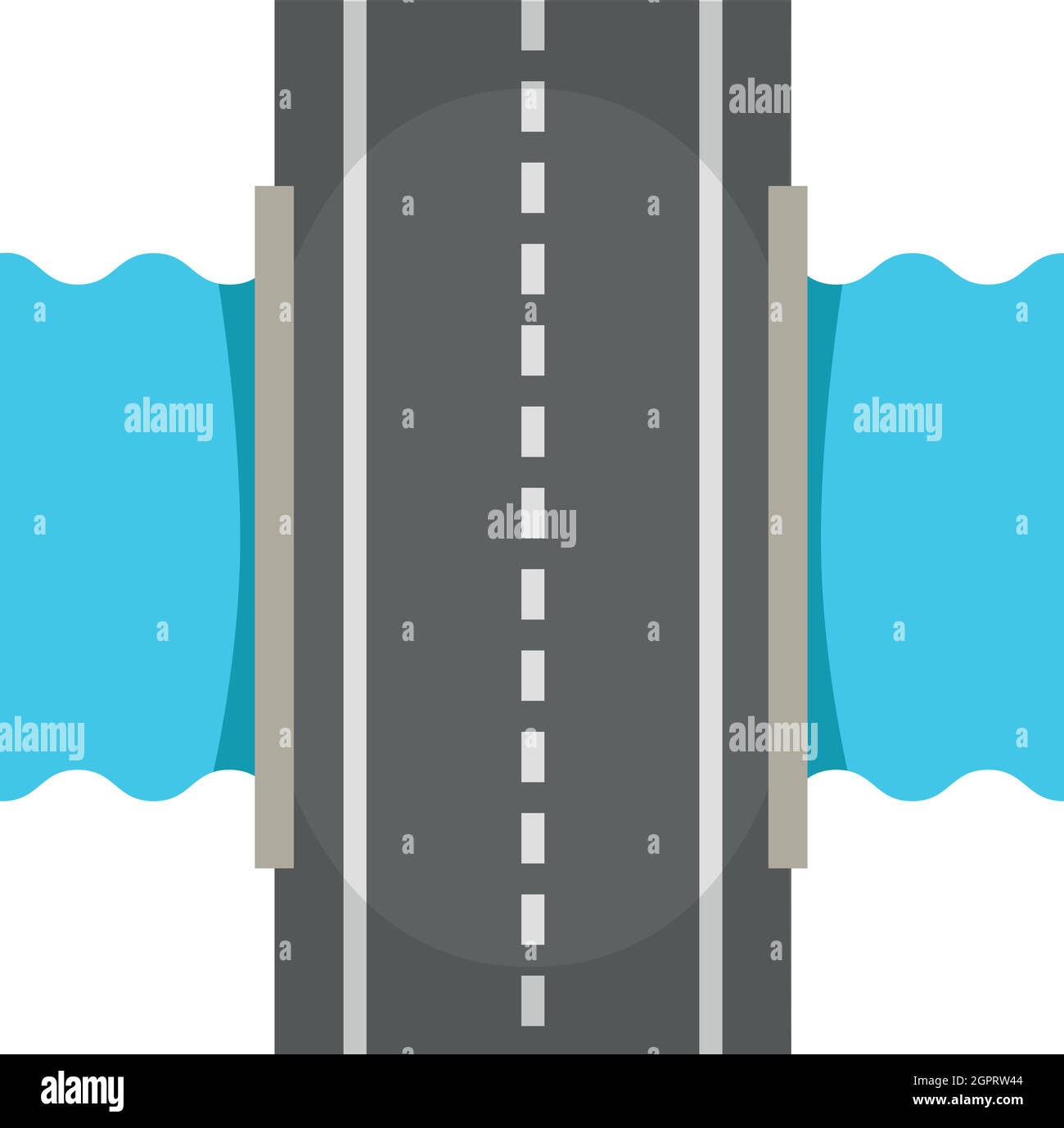 Bridge over river icon, cartoon style Stock Vector Image & Art - Alamy