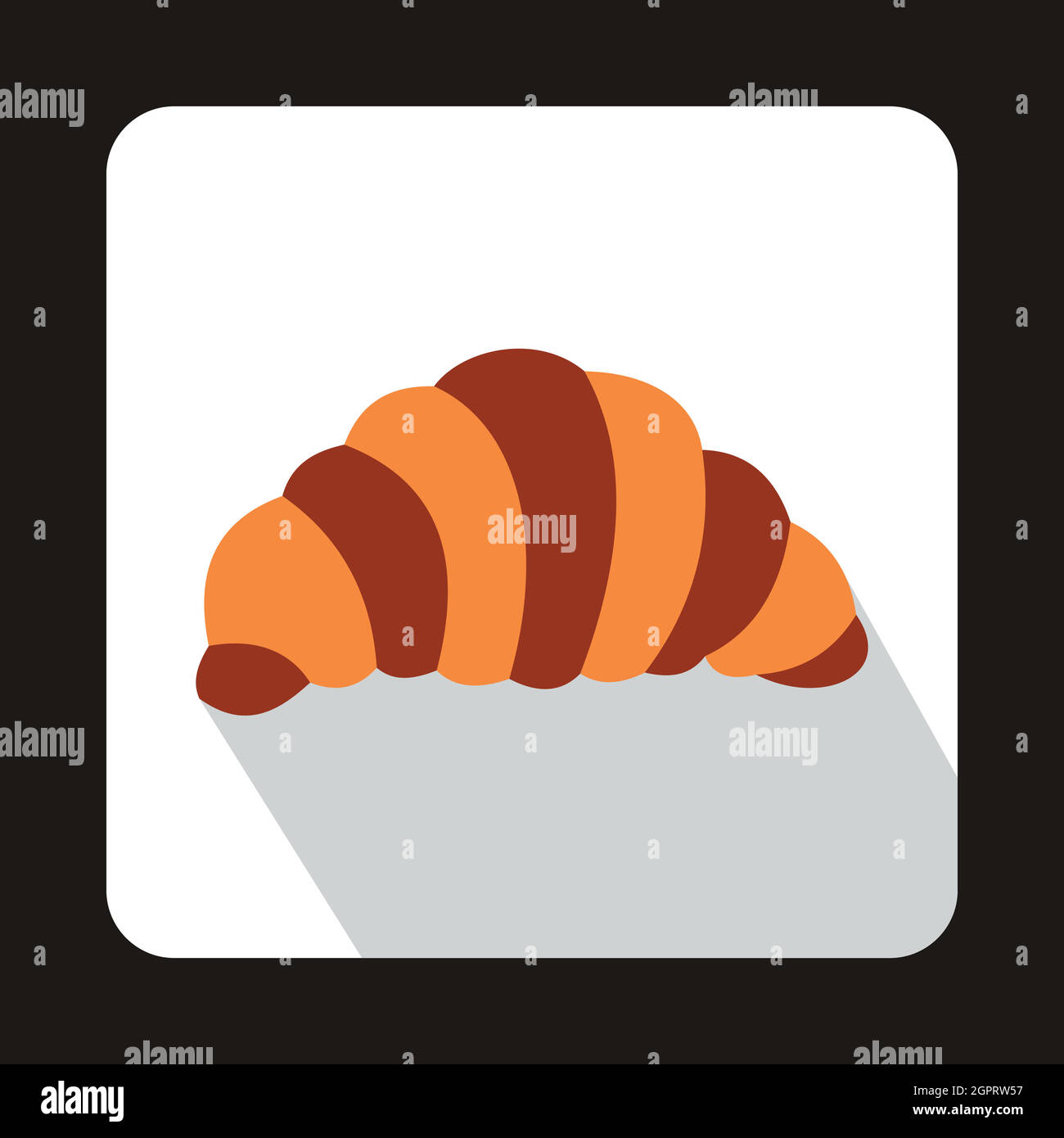 Croissant icon in flat style Stock Vector Image & Art - Alamy
