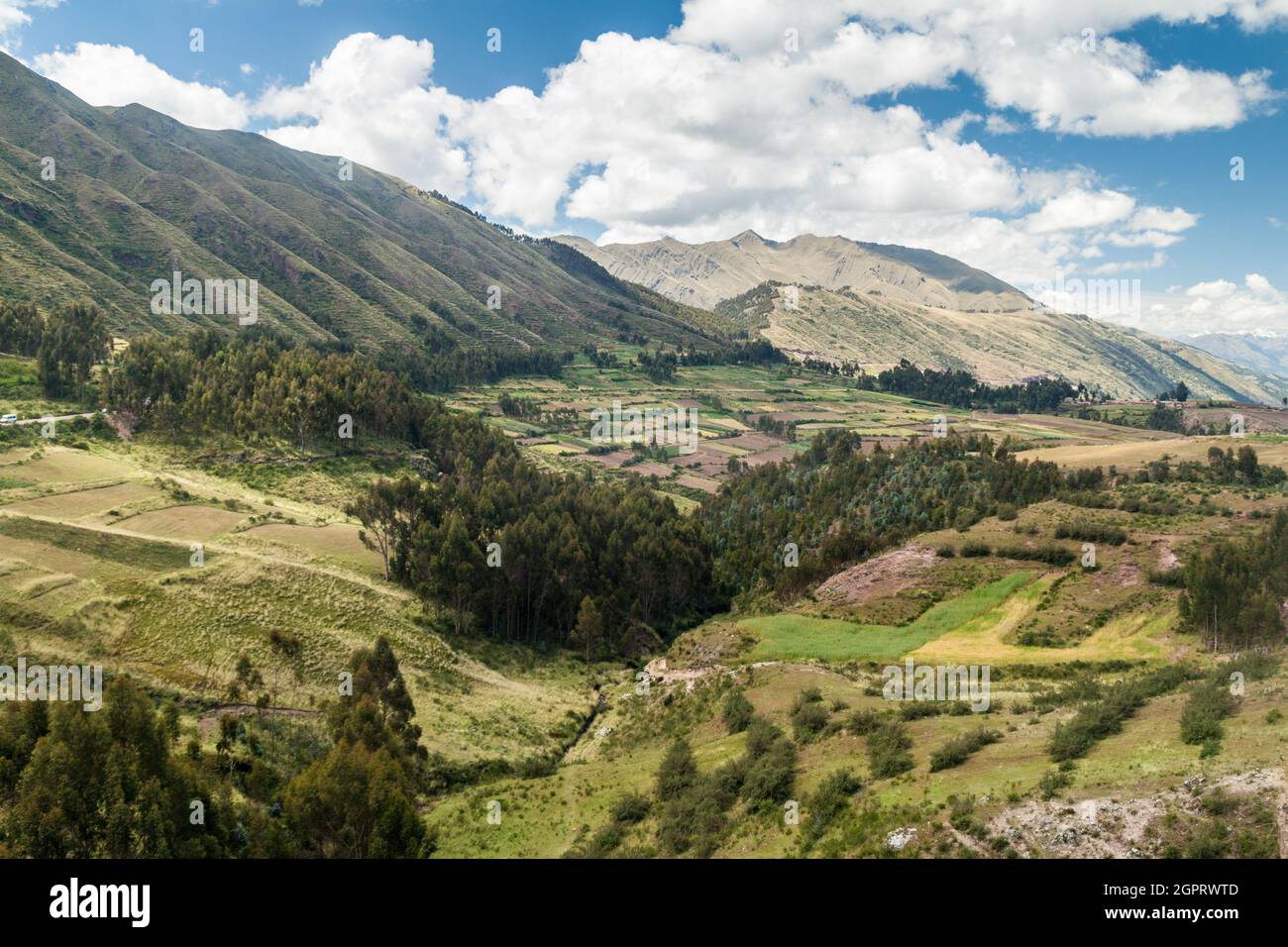 Countryside near Pukapukara ruins near Cuzco, Peru Stock Photo - Alamy