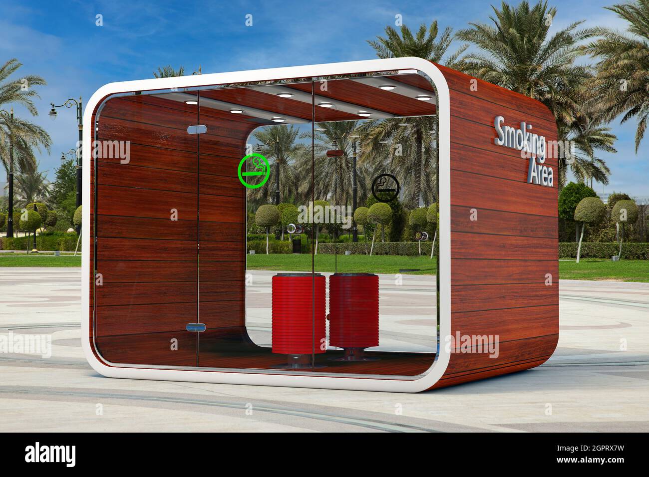 Smoking Booth. Special Room for Smokers. Smoking Area for Cigarettes ...